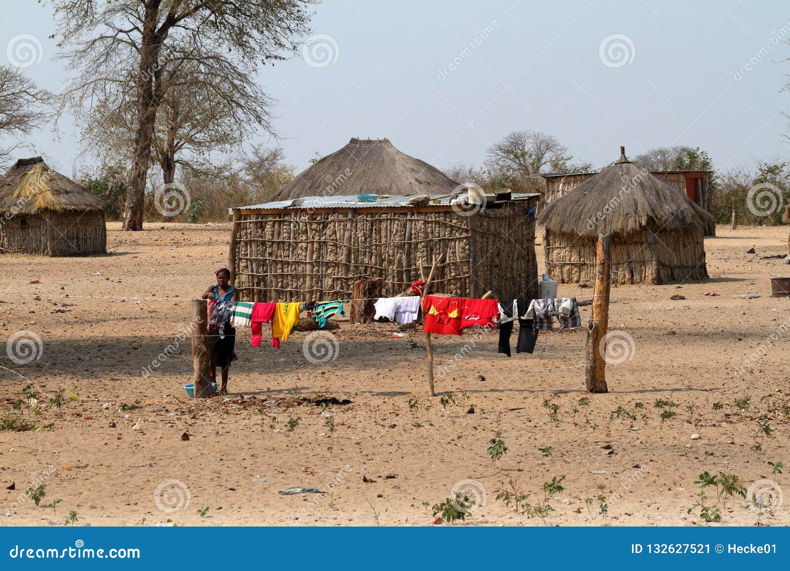 Villages and Poverty in Namibia Stock Image - Image of tradition ...
