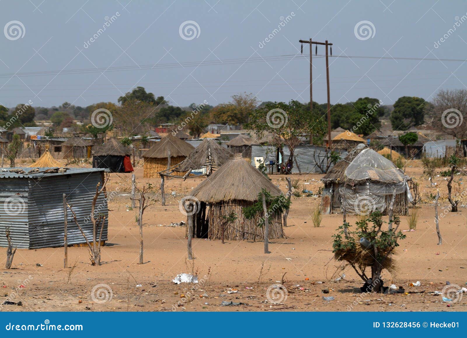 Villages and Poverty in Namibia Stock Photo - Image of country, africa ...