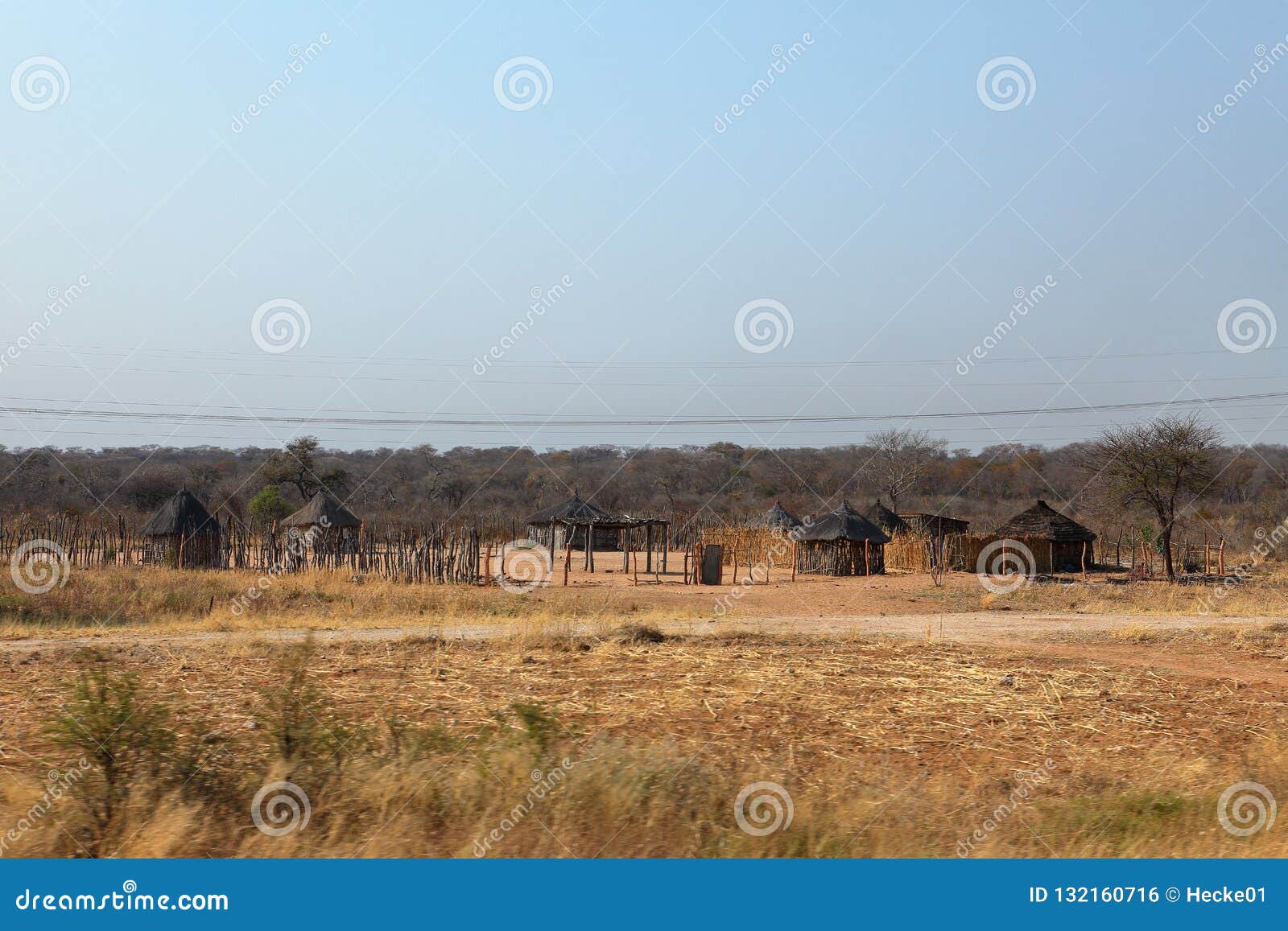 Villages and Poverty in Namibia Stock Photo - Image of cottages ...
