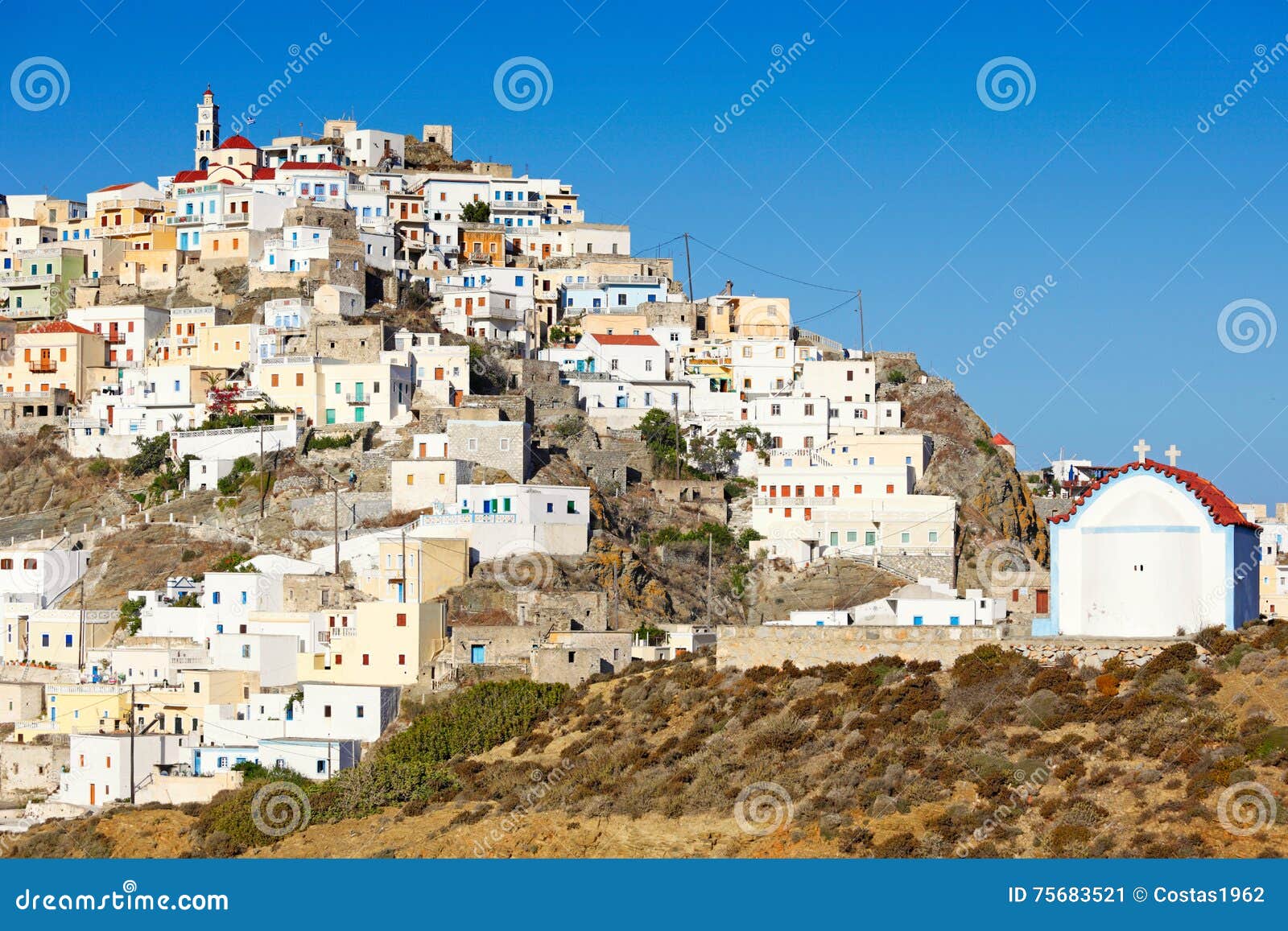Villaggio Di Olympos in Karpathos, Grecia Immagine Stock - Immagine di ...