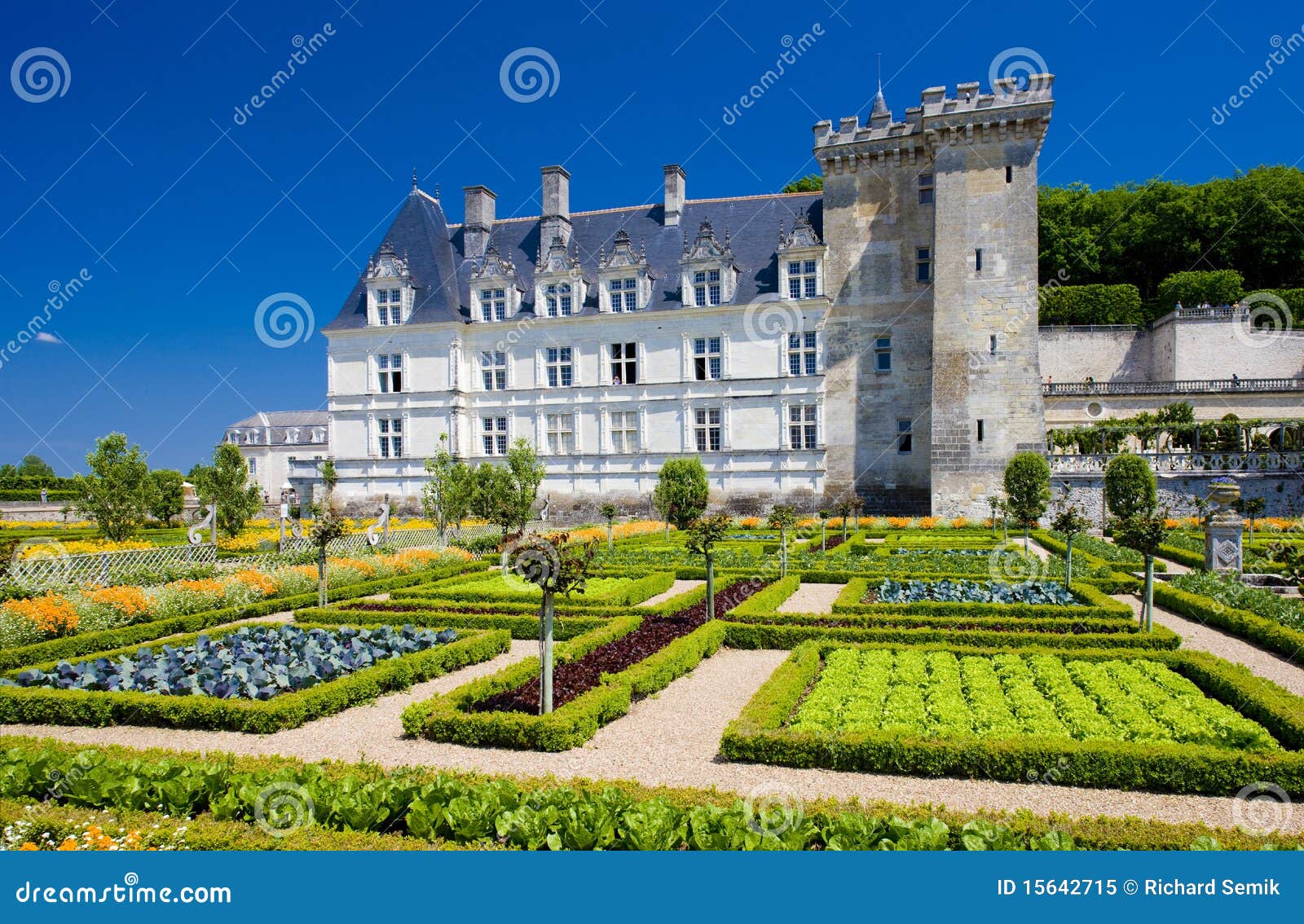 Villandry Castle stock image. Image of monument, touraine - 15642715