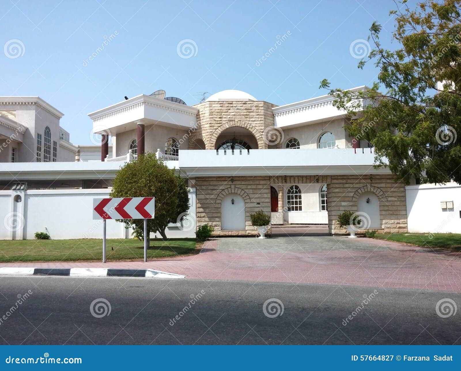 Villas from road view stock image. Image of road, structure - 57664827