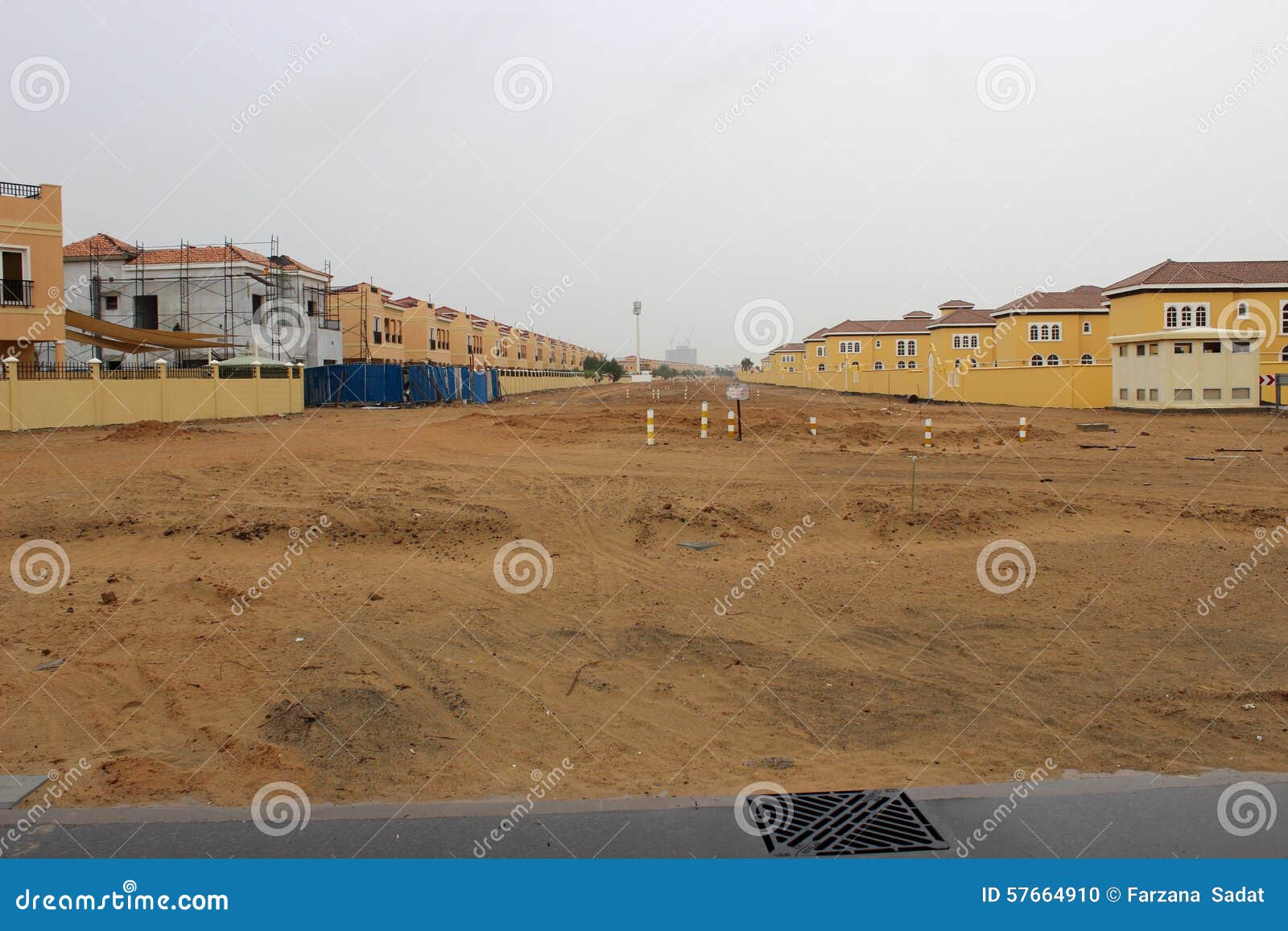 Villas from road view stock photo. Image of road, architecture - 57664910