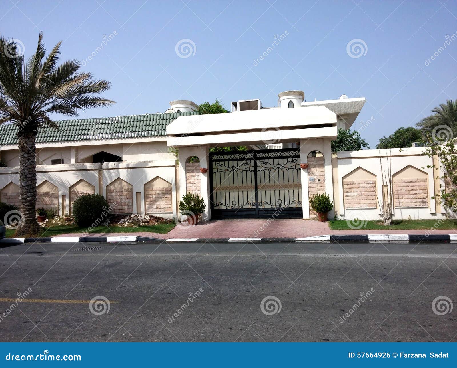 Villas from road view stock photo. Image of lifestyles - 57664926