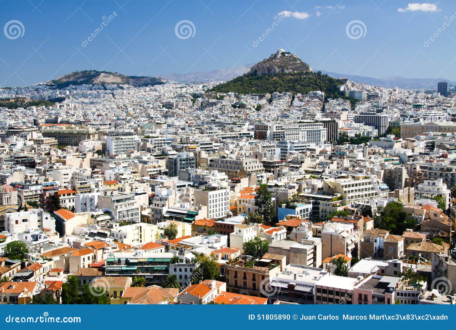 Ville D'Athènes Photo stock - Image: 51805890