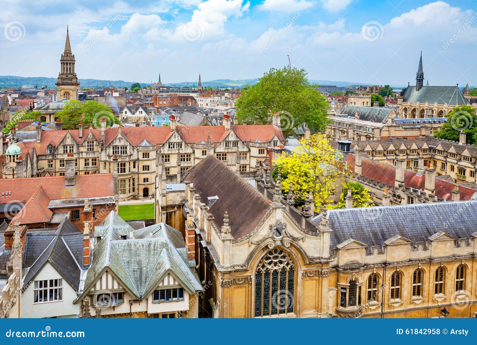 Ville D'Oxford L'angleterre Photo stock - Image du histoire, dessus ...