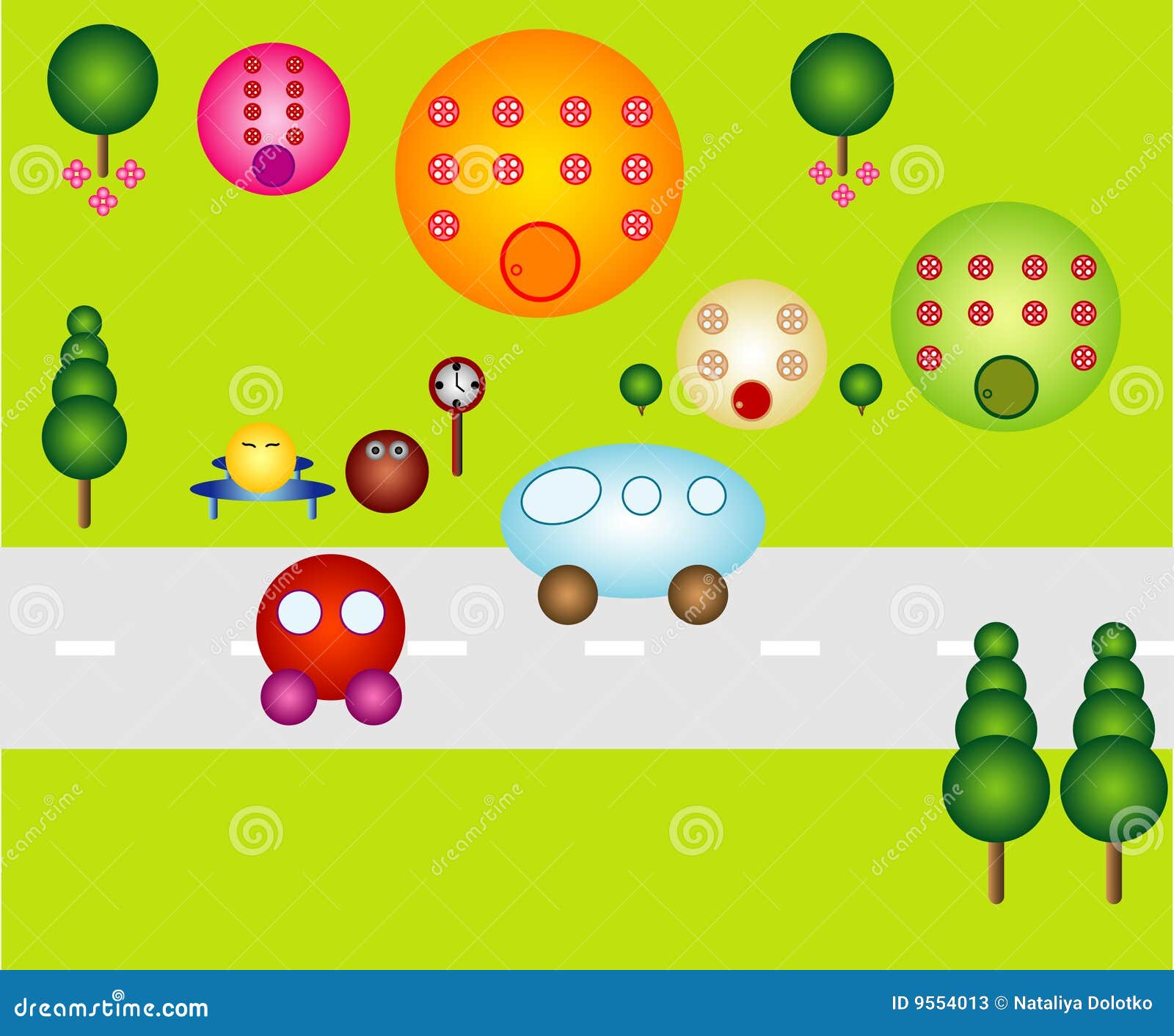 Ville de bulle illustration de vecteur. Illustration du lifestyle - 9554013