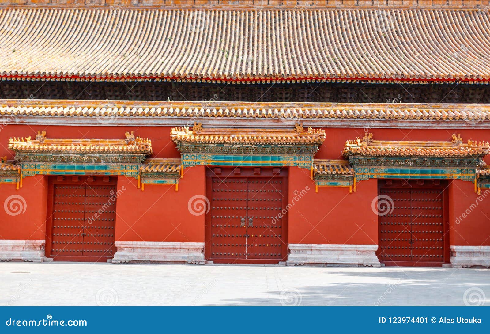 Ville Interdite Palais Avec Des Portes Image stock - Image du asie ...