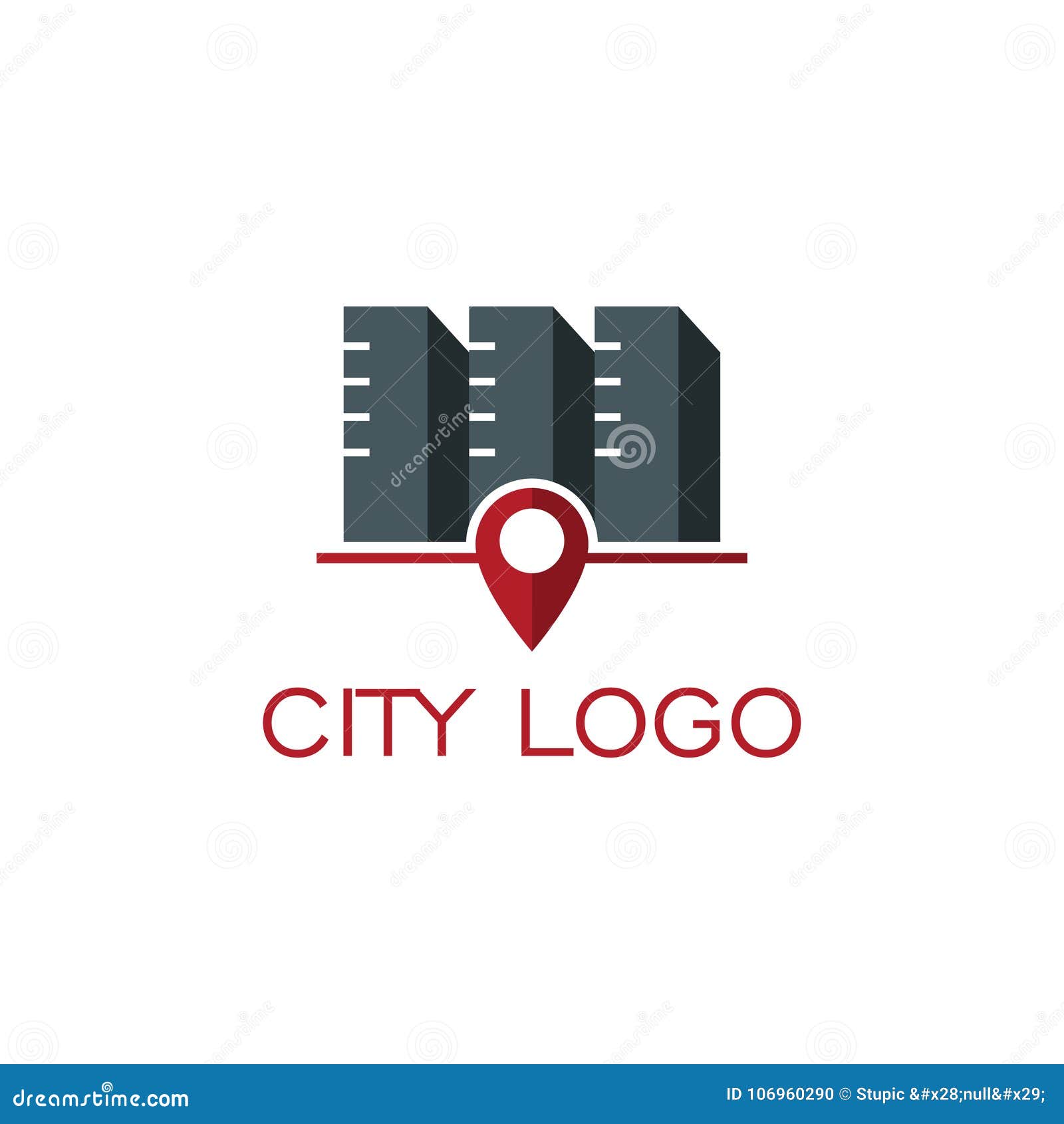 Ville Logo Vector Art Logo Template Et Illustration Illustration de ...