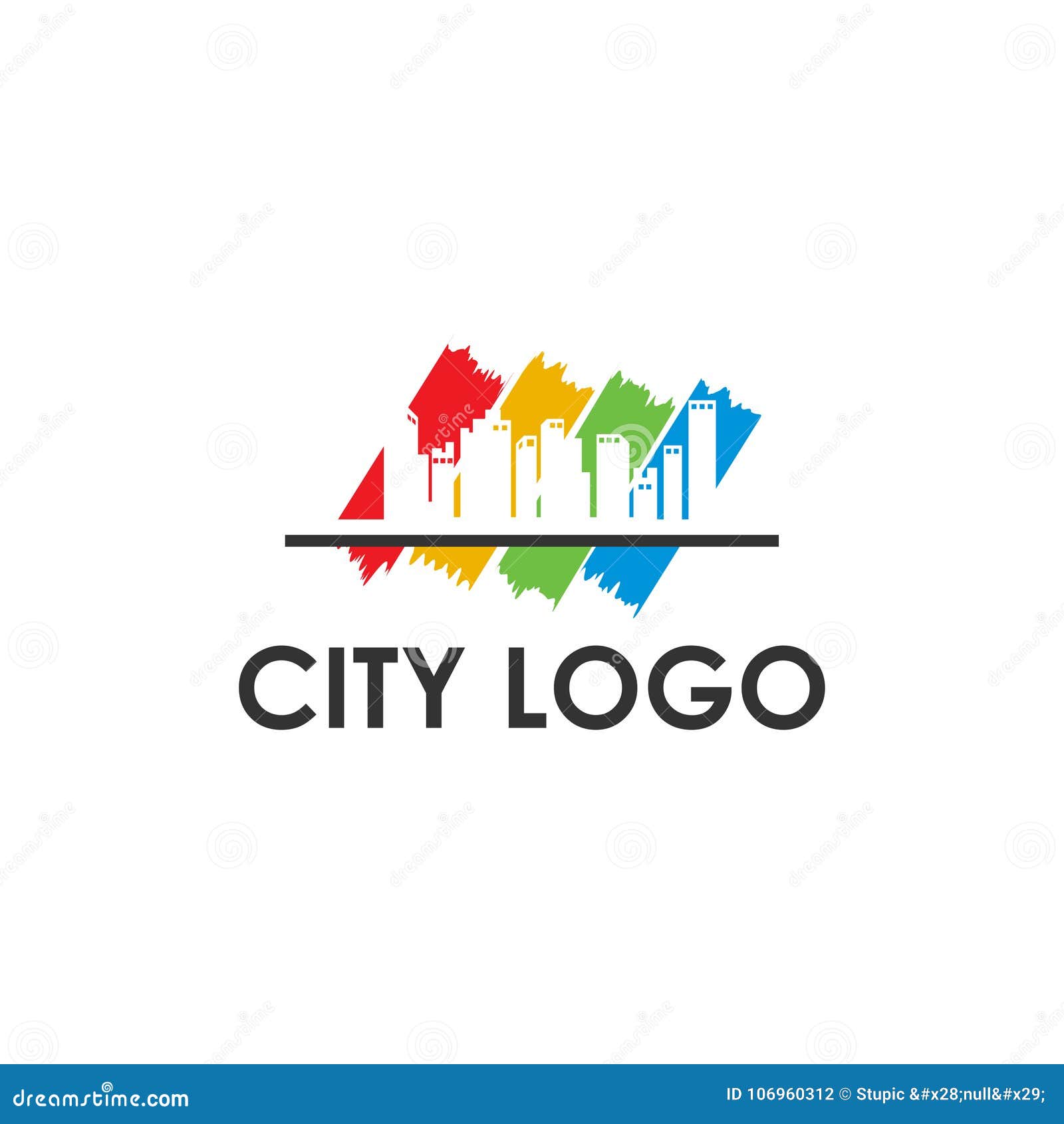 Ville Logo Vector Art Logo Template Et Illustration Illustration Stock ...