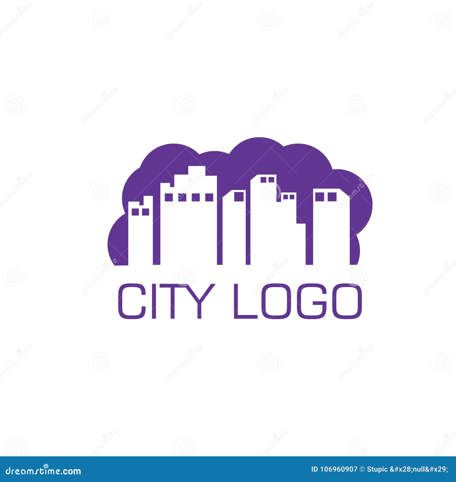 Ville Logo Vector Art Logo Template Et Illustration Illustration Stock ...