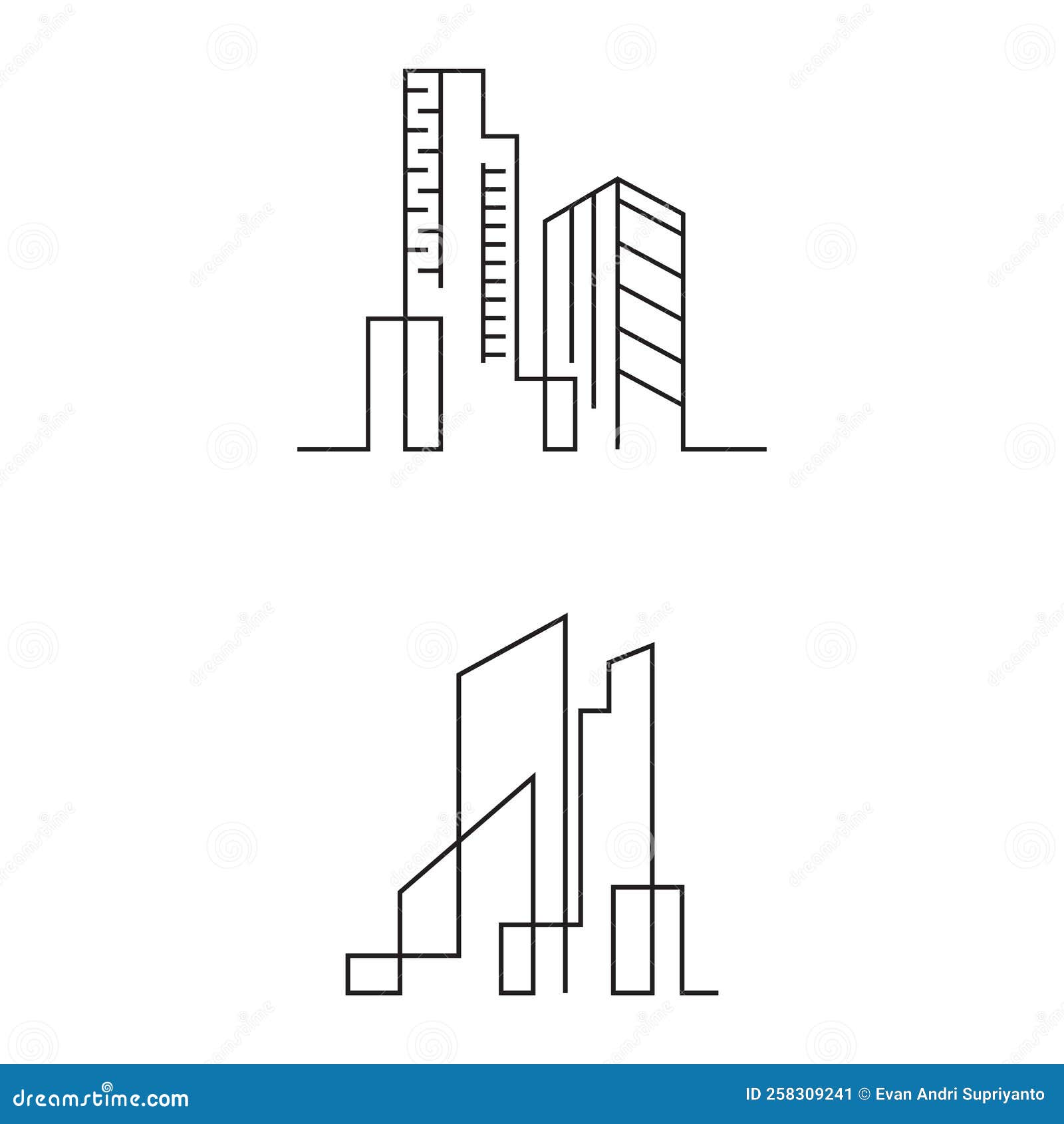 Ville Skyline Ville Silhouette Vectorielle Illustration En Plan Plat ...