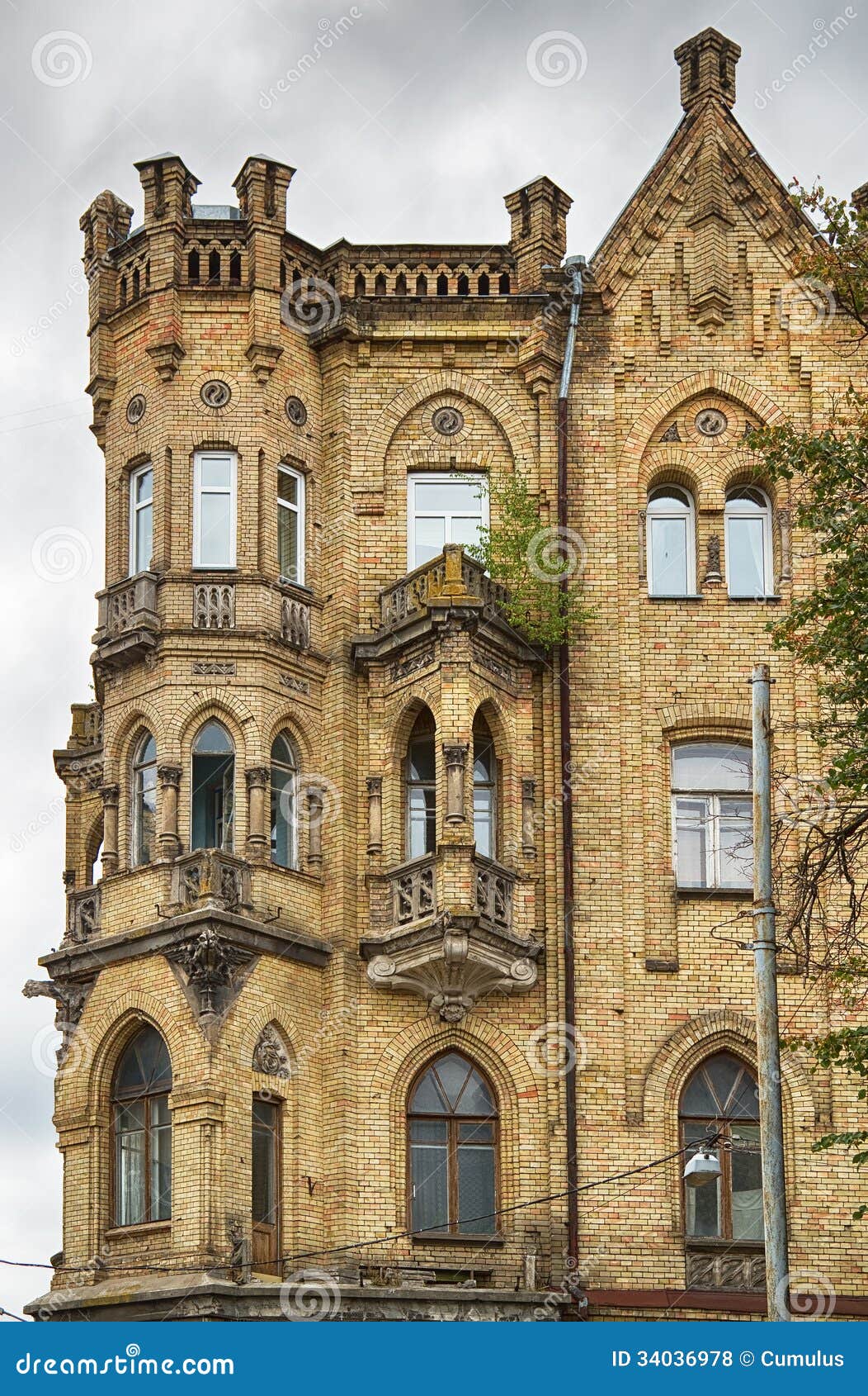Vilnius architecture. stock photo. Image of exterior - 34036978