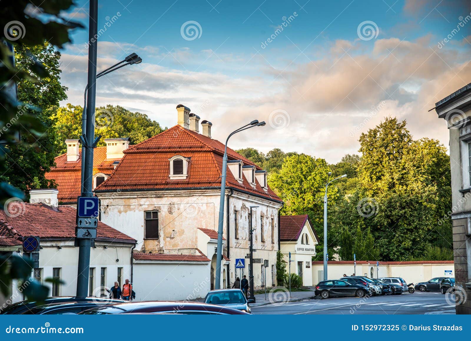 Vilnius buildings editorial image. Image of clouds, architecture ...