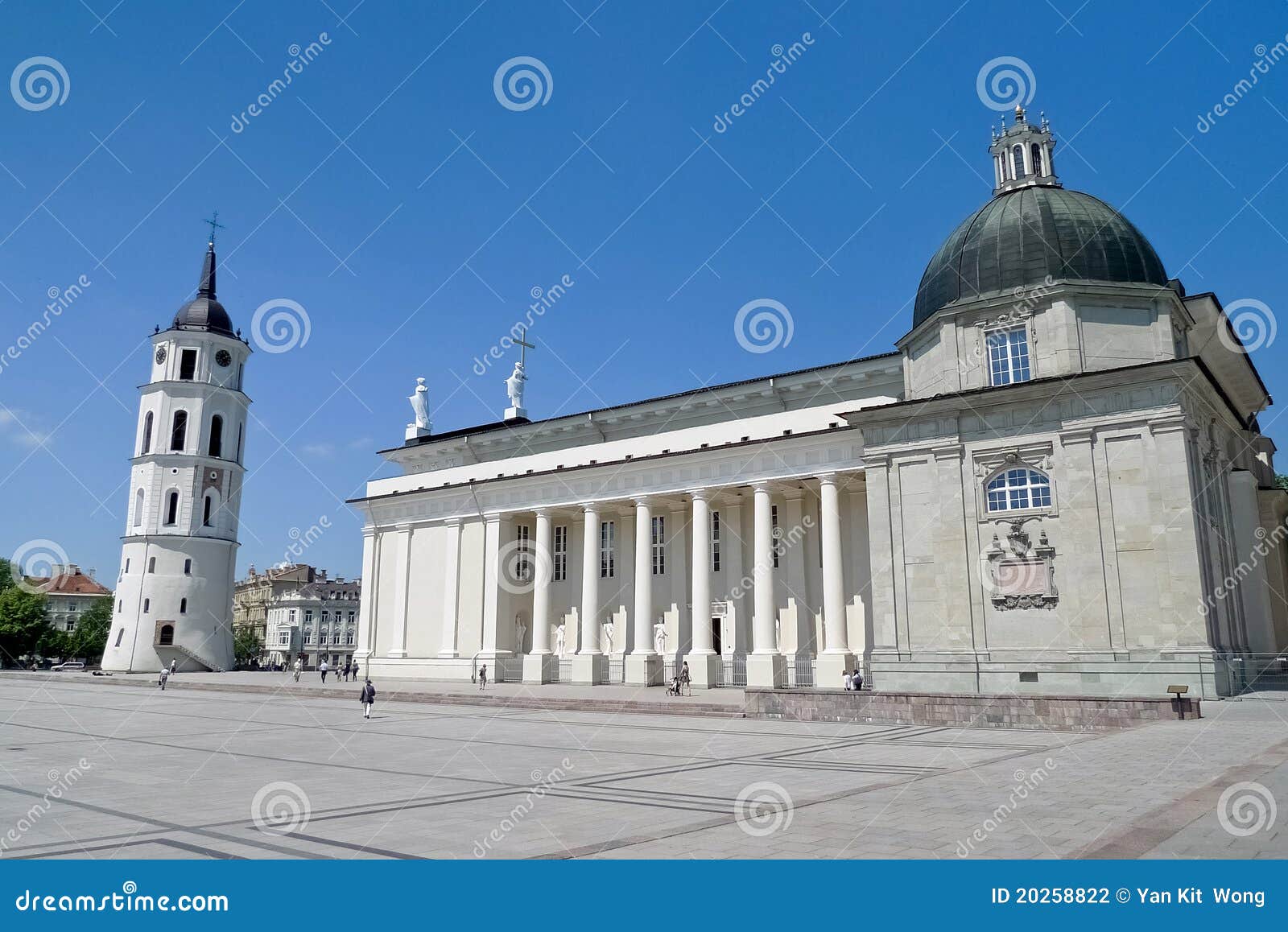 Vilnius Cathedral and Belfry Tower Stock Photo - Image of cathedral ...