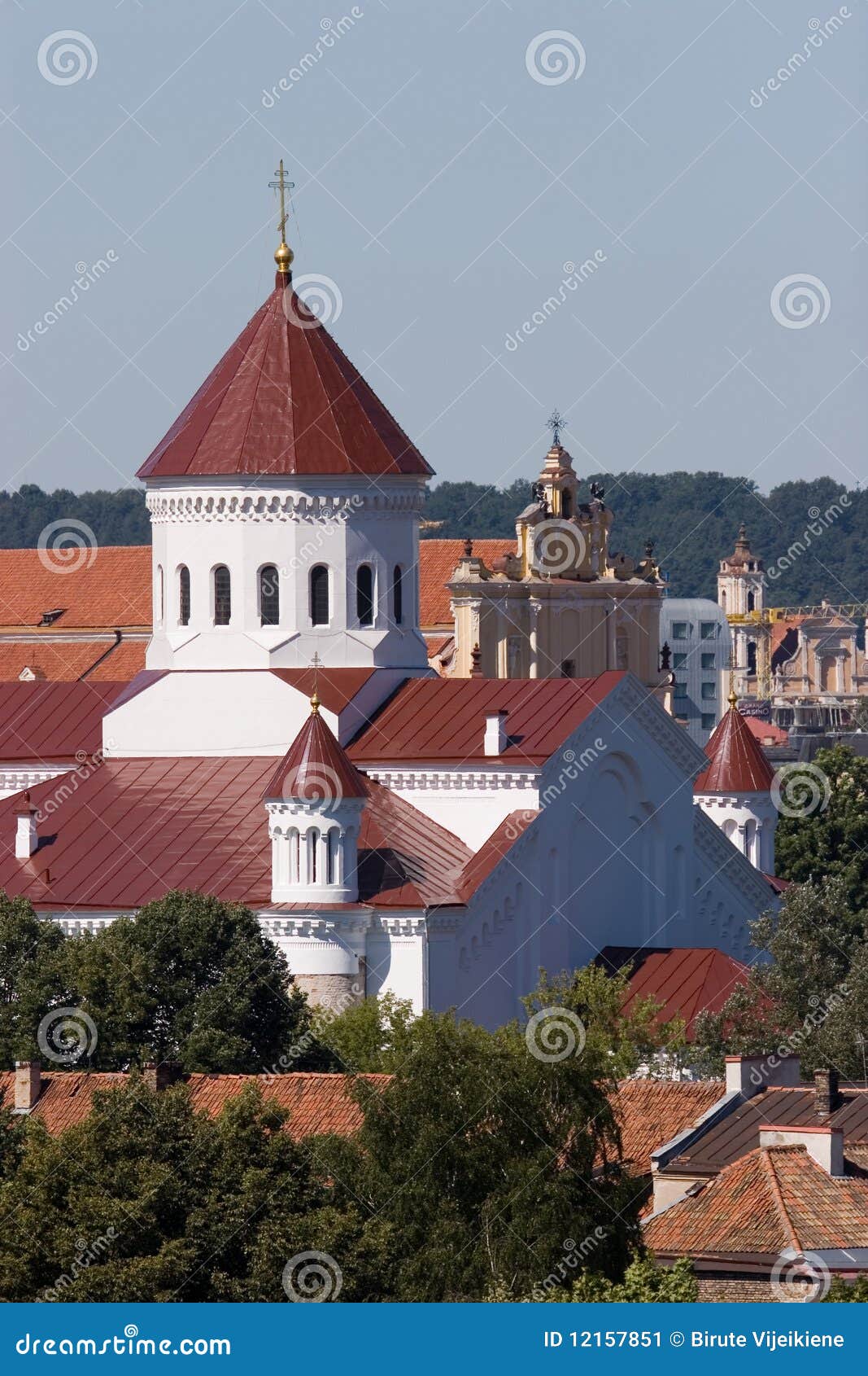 Vilnius churches stock image. Image of oldtown, roof - 12157851