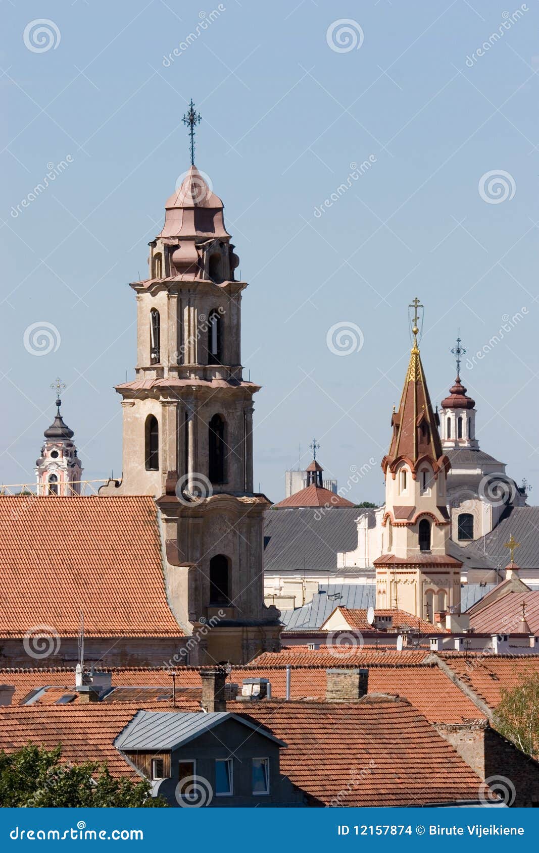 Vilnius Churches stock photo. Image of roof, lithuanian - 12157874