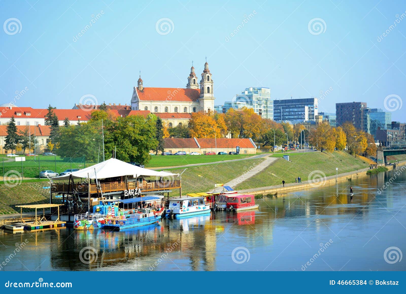 Vilnius City Ship Restaurant in the Neris River Editorial Stock Image ...