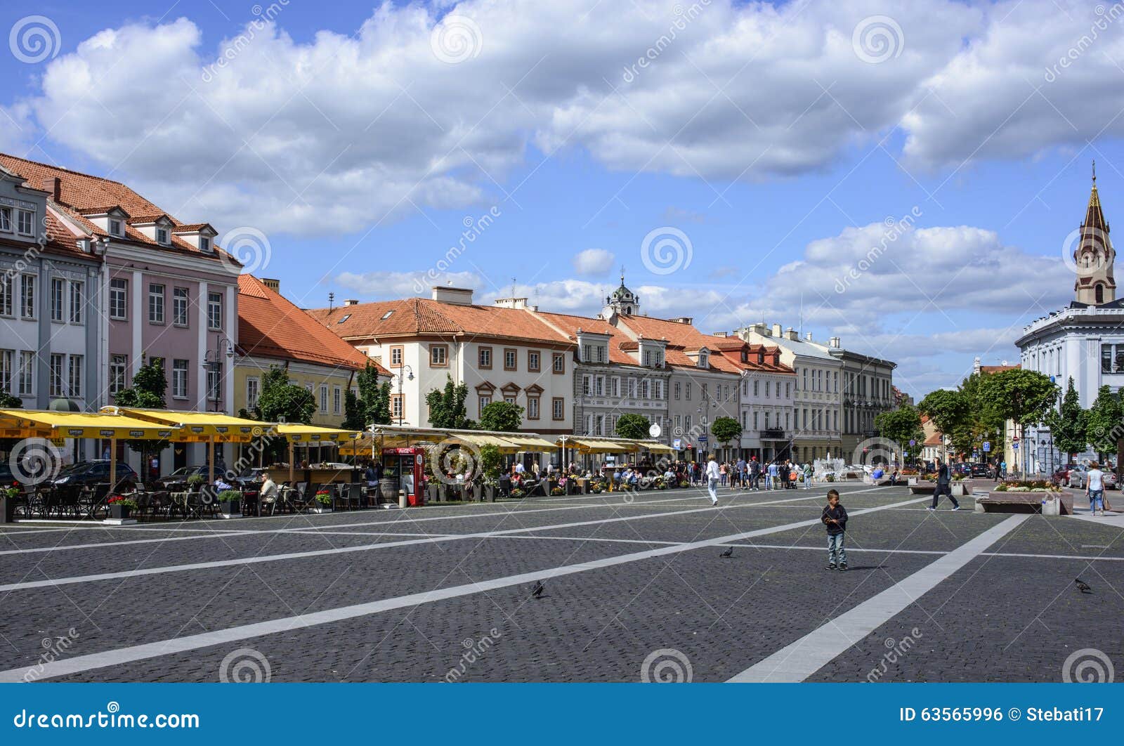 Vilnius, Lithuania, Europe, Town Hall Square Editorial Photo - Image of ...