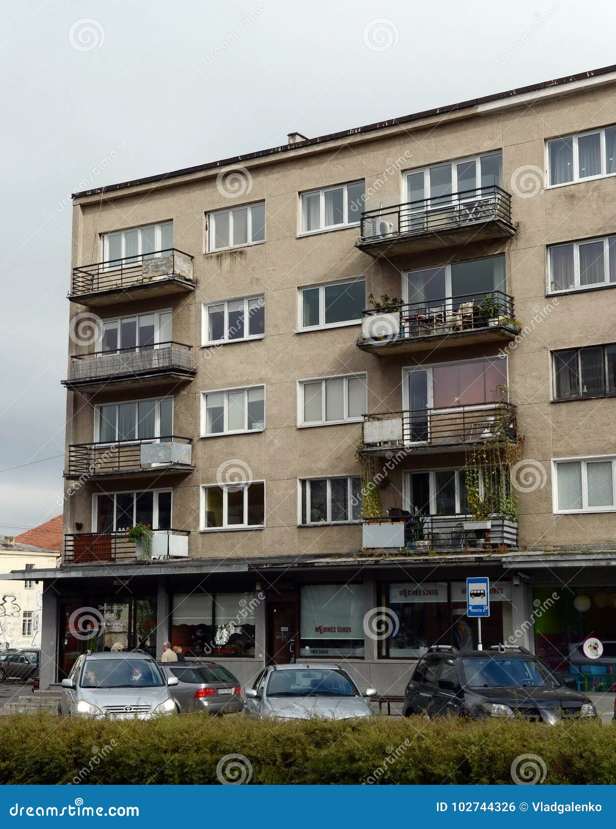 The Building of Soviet Architecture in Vilnius. Editorial Photo - Image ...