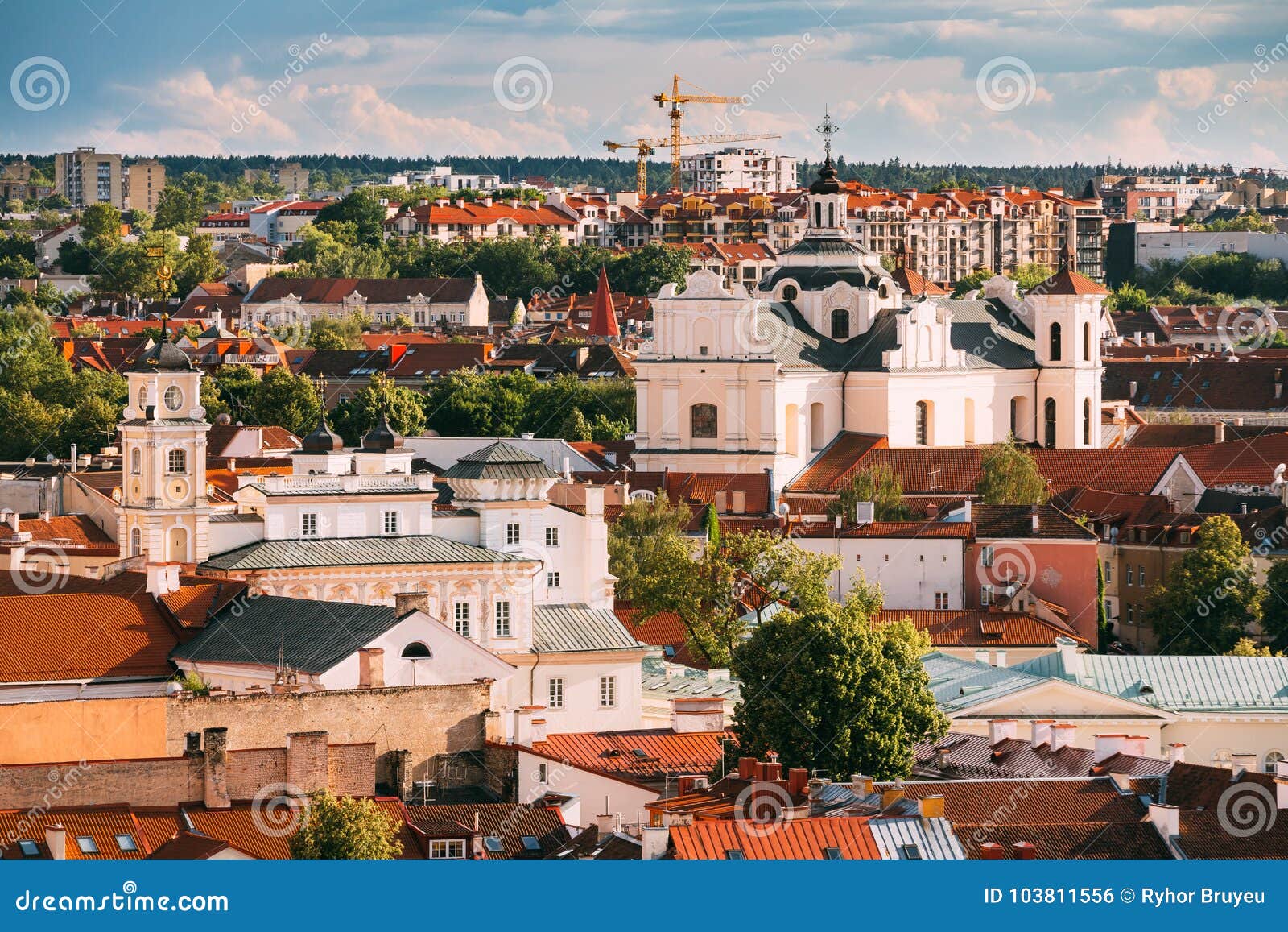 Vilnius, Lithuania. View of Dominican Church of Holy Spirit in Old Town ... Vilnius, Lithuania. View of Dominican Church of Holy Spirit in Old Town ...