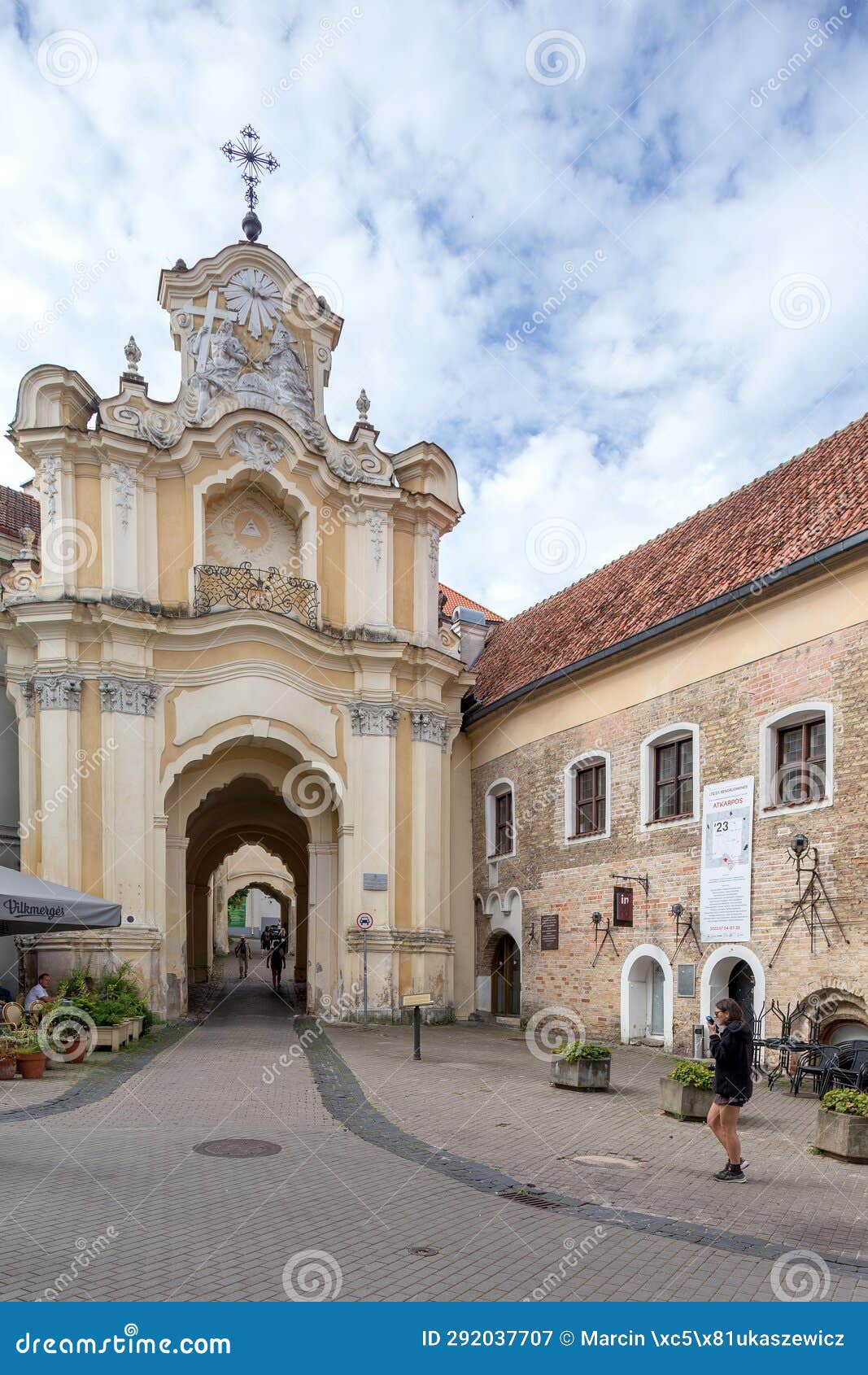Vilnius, Lithuania AUGUST 13, 2023. Arch Gate of Basilian Monastery ...