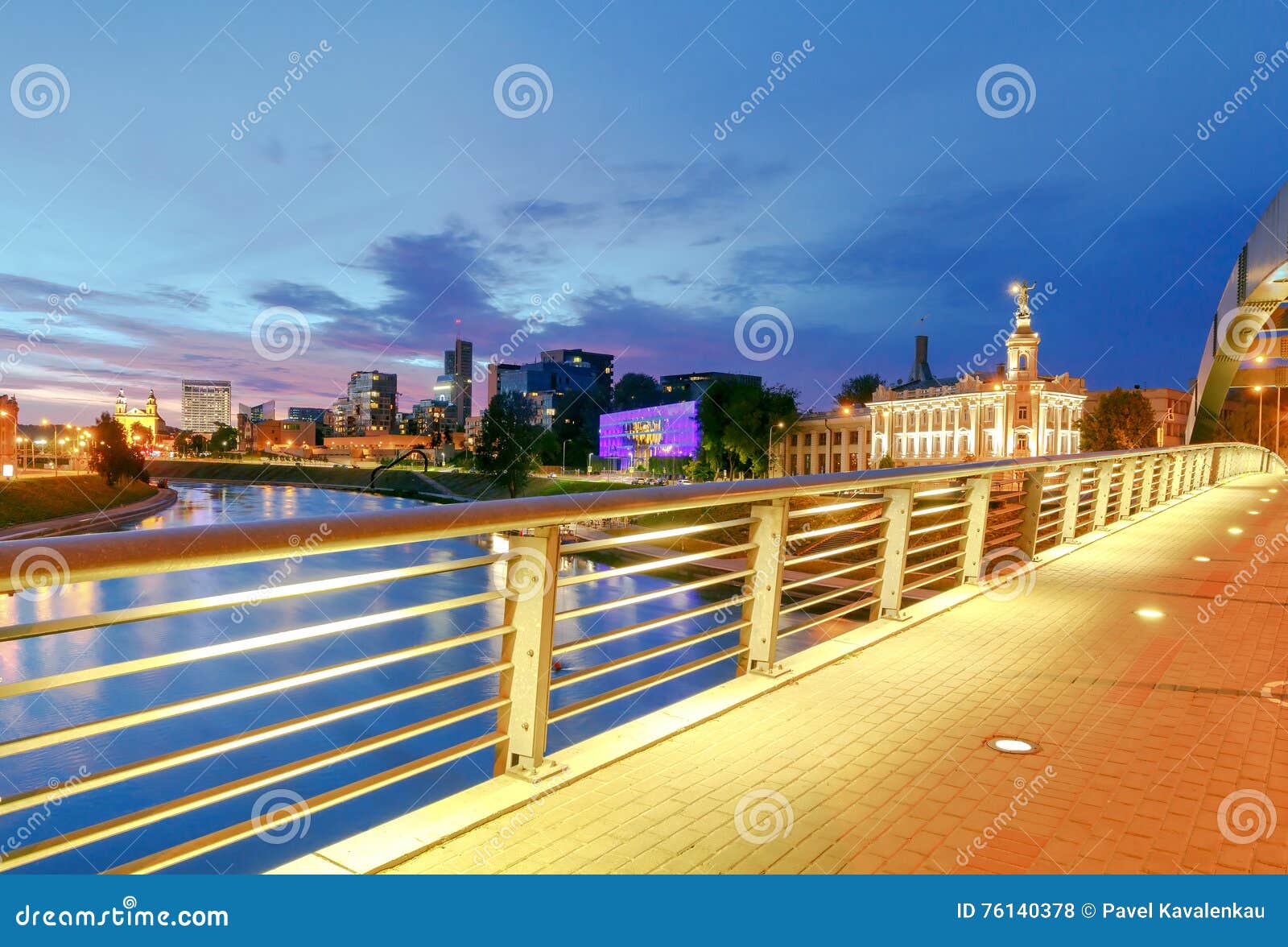 Vilnius. Mindaugas Bridge Across Neris. Stock Photo - Image of europe ...