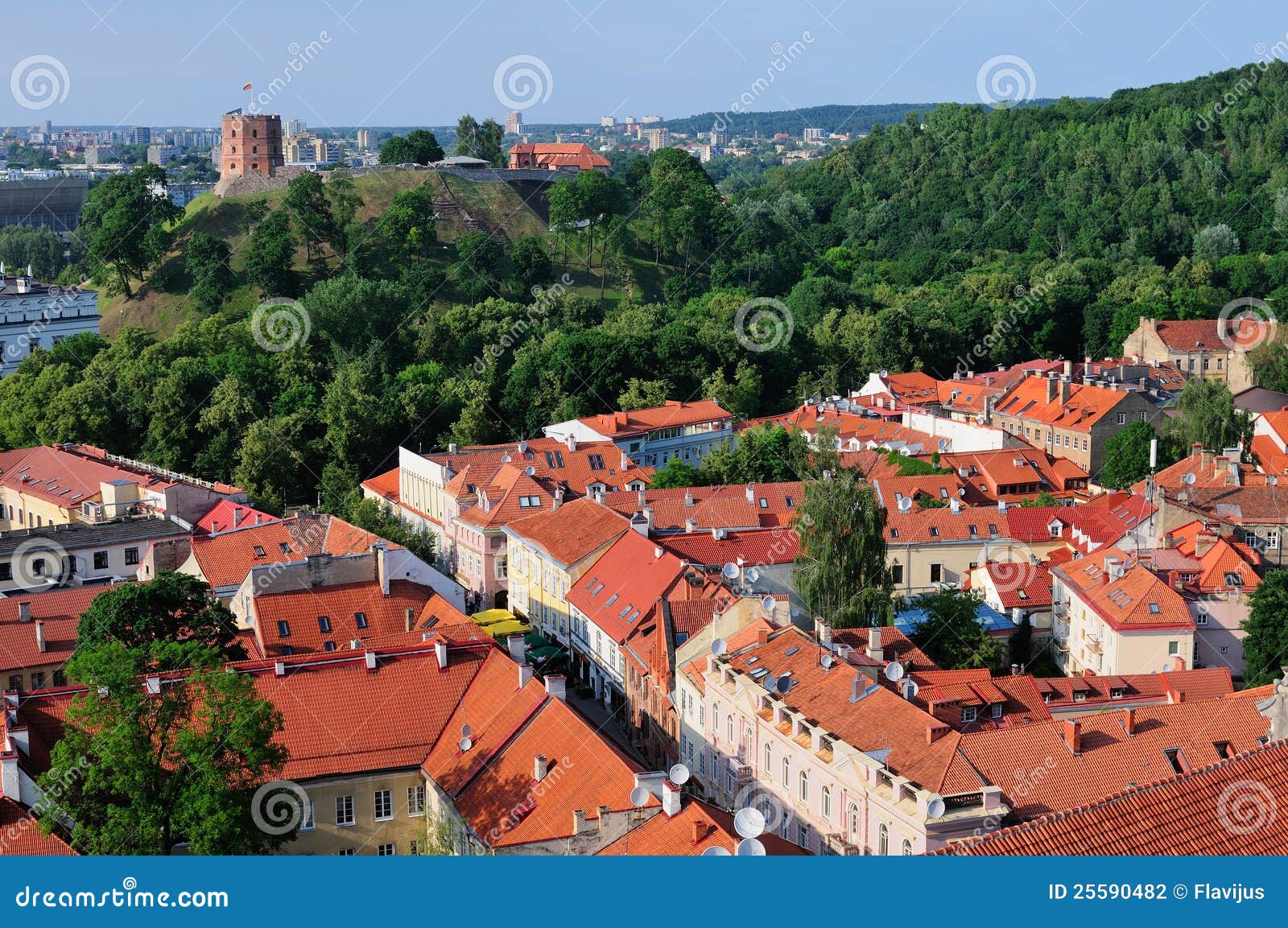 Vilnius old town stock photo. Image of brick, medieval - 25590482
