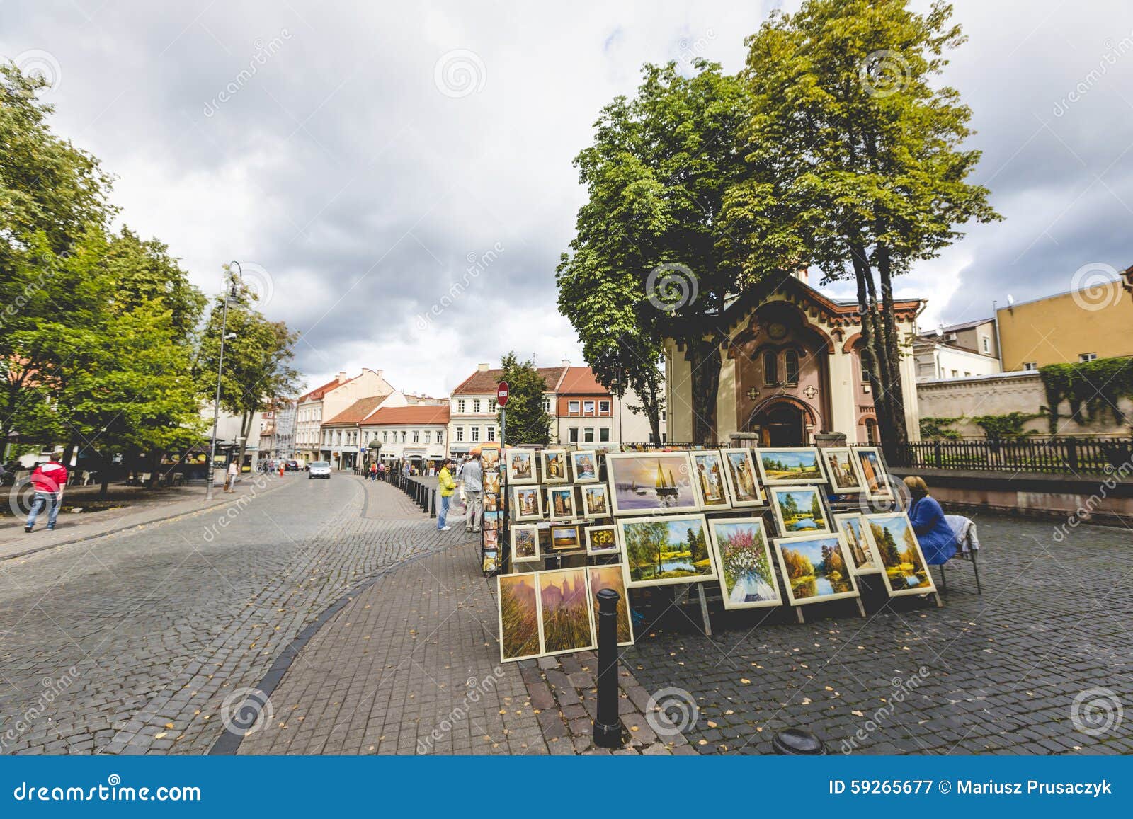 Vilnius Oldtown Street ,Lithuania Editorial Photography - Image of ...