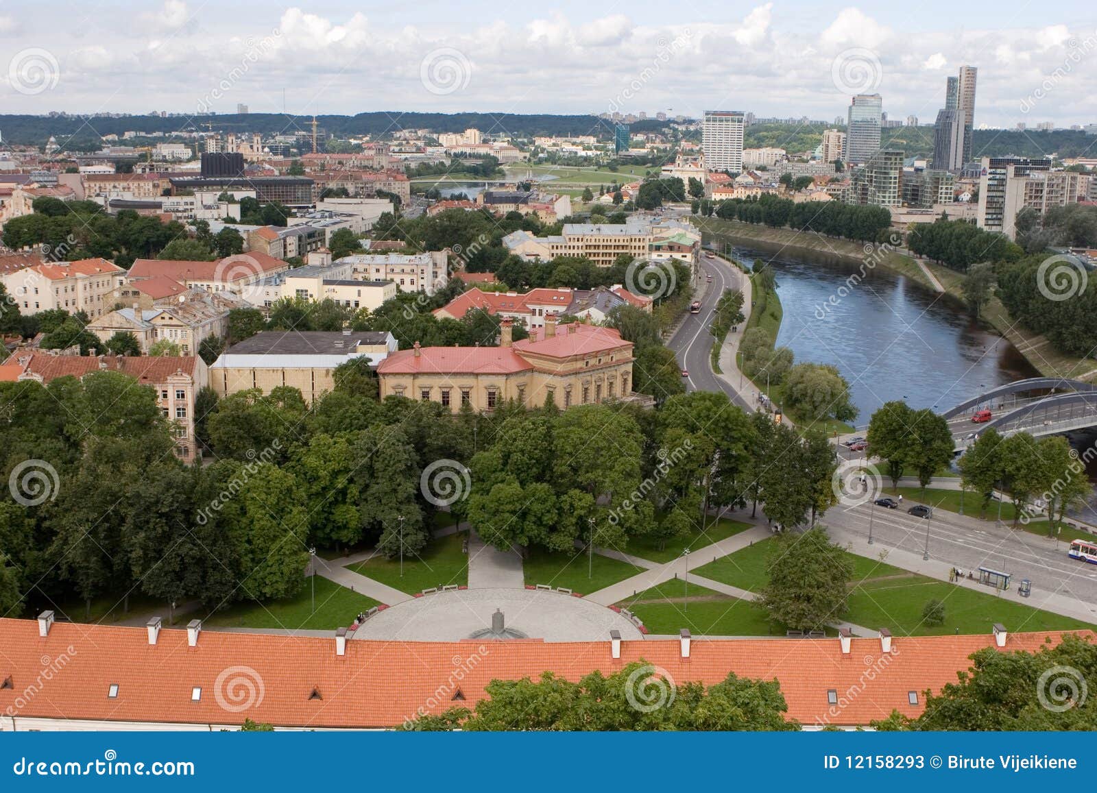 Vilnius panorama stock image. Image of architecture, building - 12158293