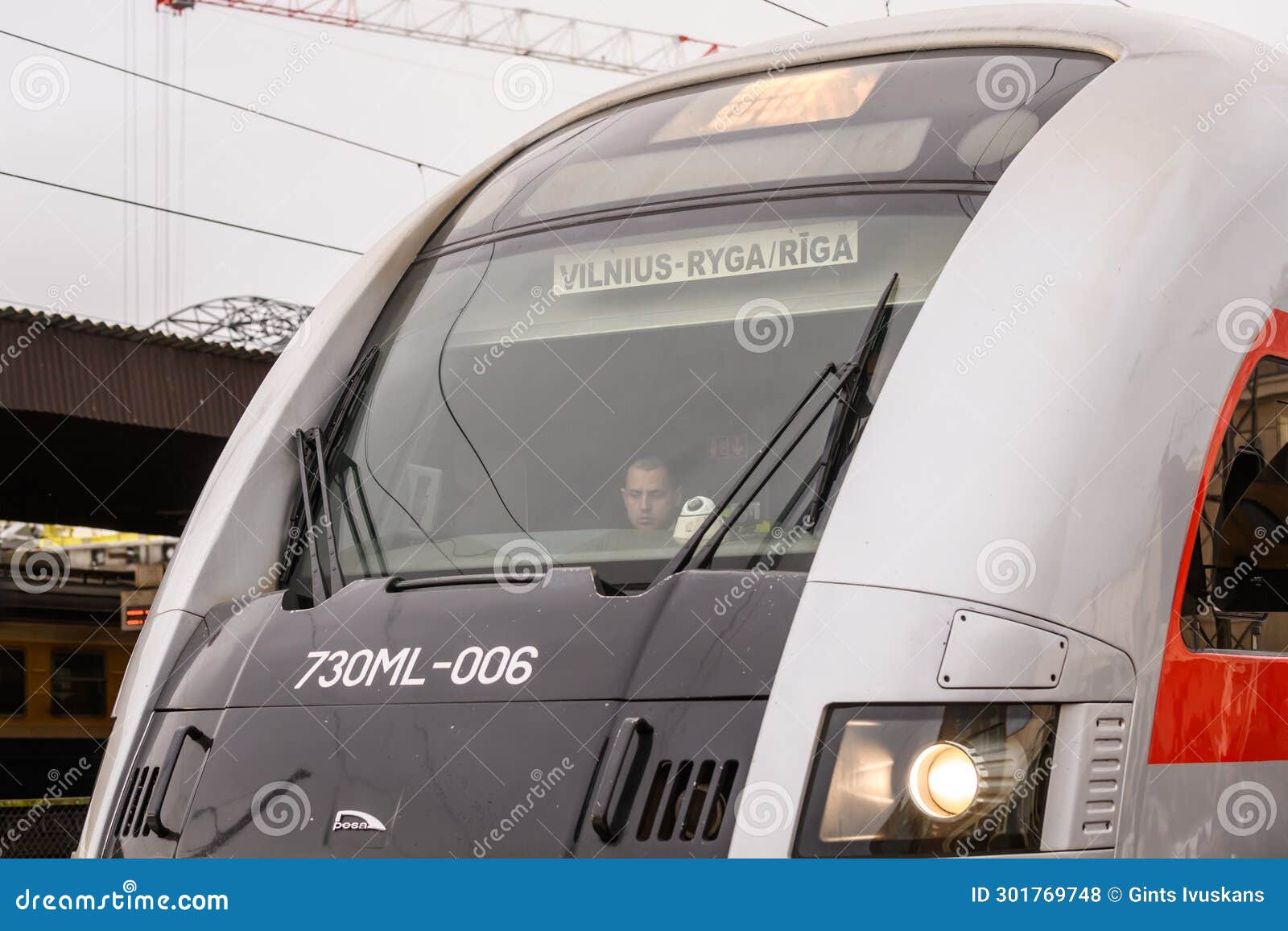 Vilnius-Riga Train in Riga Central Railway Station Editorial Stock ...