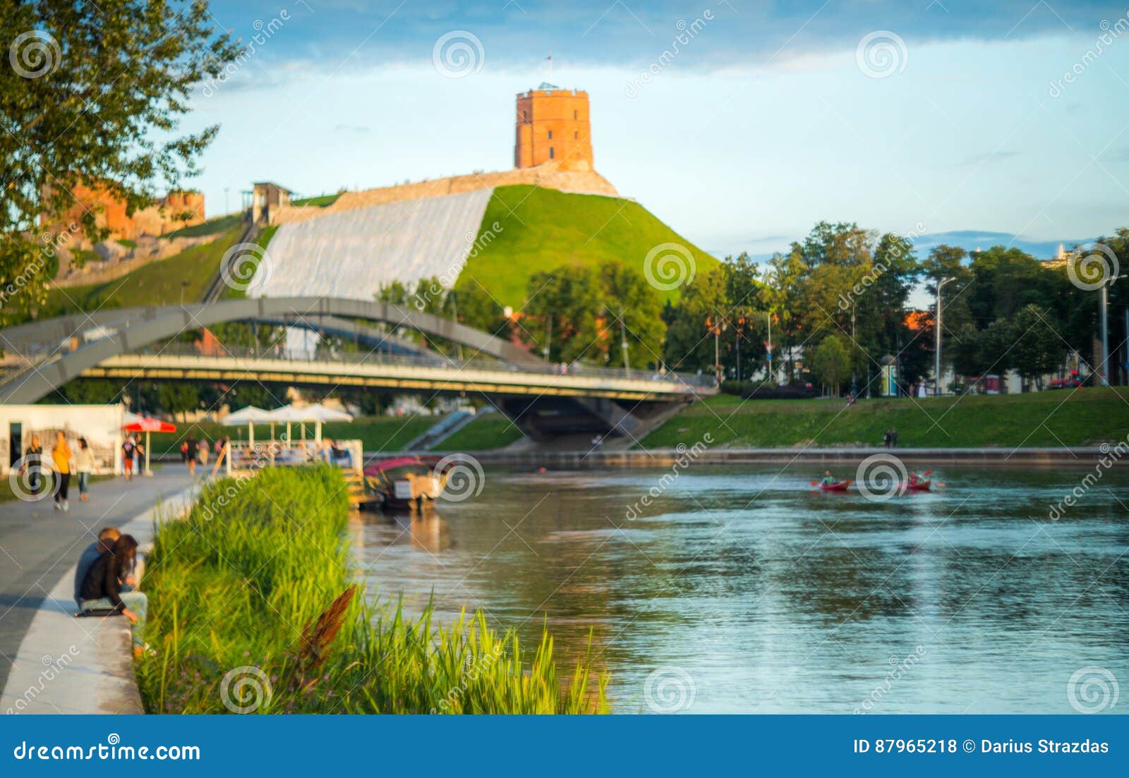 Vilnius summer stock photo. Image of river, baltic, castle - 87965218