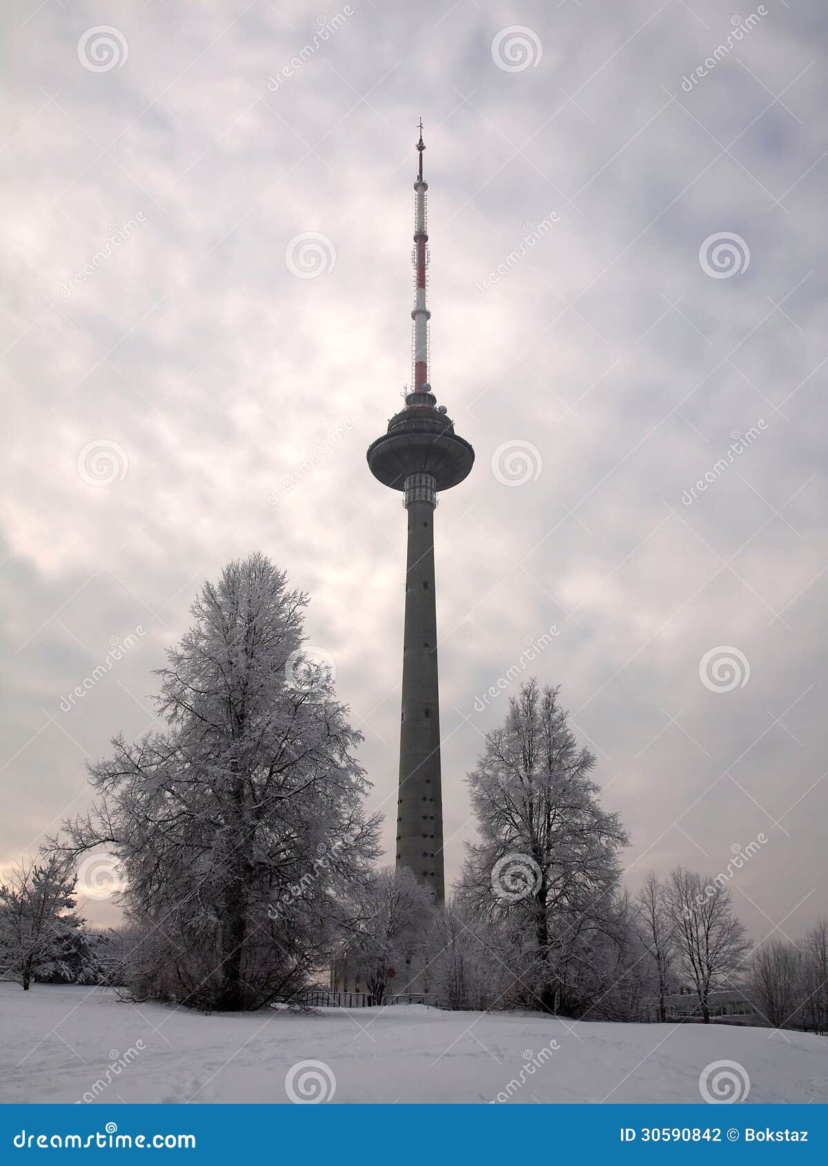 Vilnius television tower stock photo. Image of perspective - 30590842