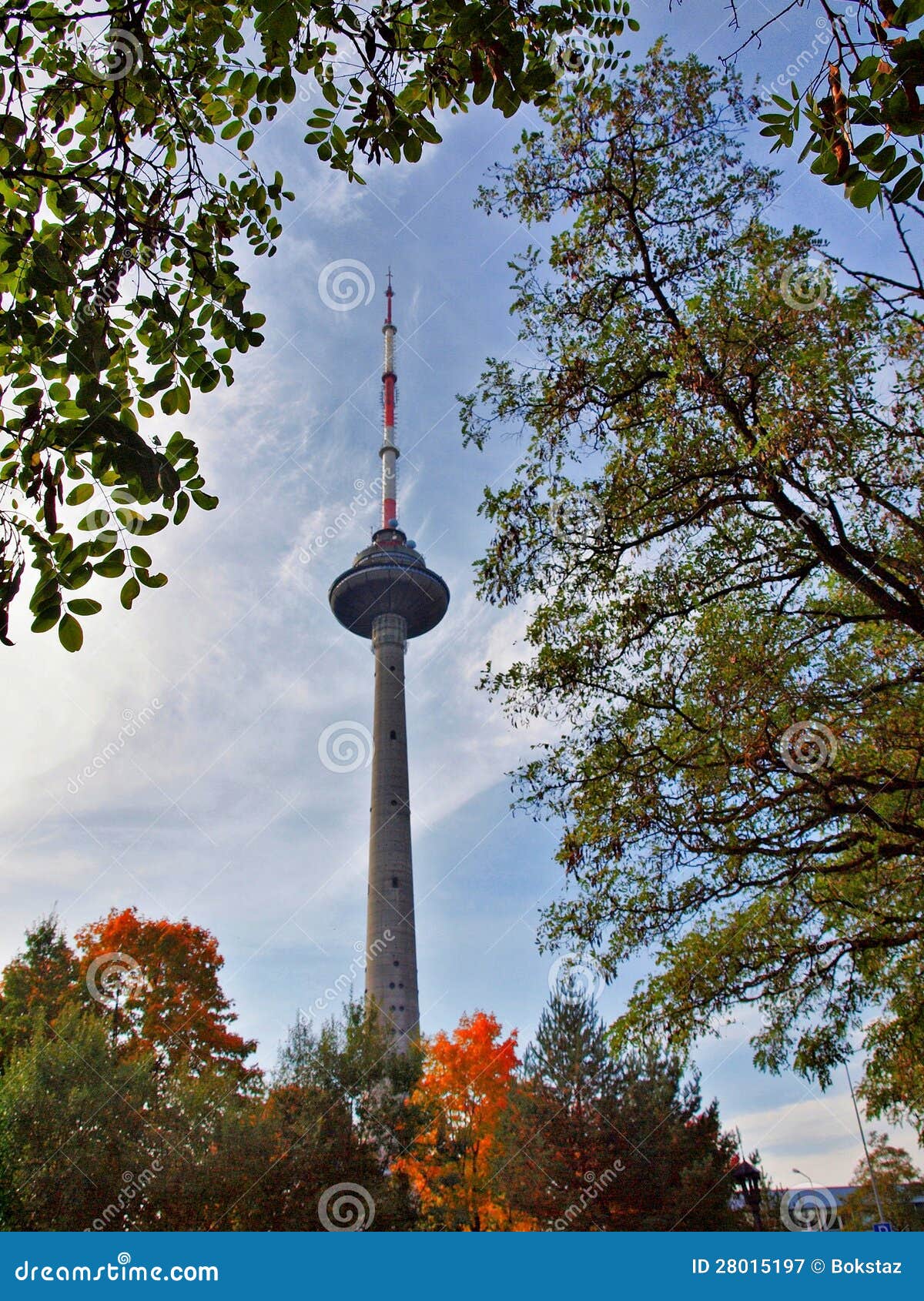 Vilnius Television Tower in Lithuania Stock Image - Image of decor ...