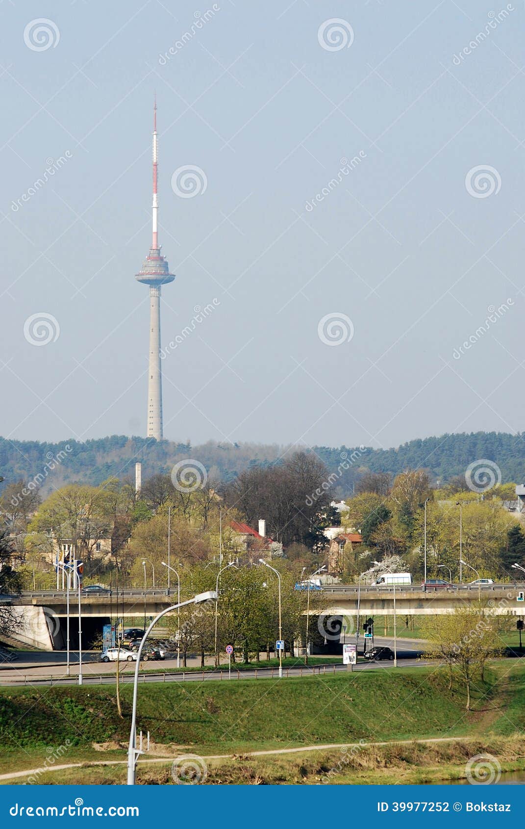 Vilnius Television Tower. View from City Center Stock Photo - Image of ...