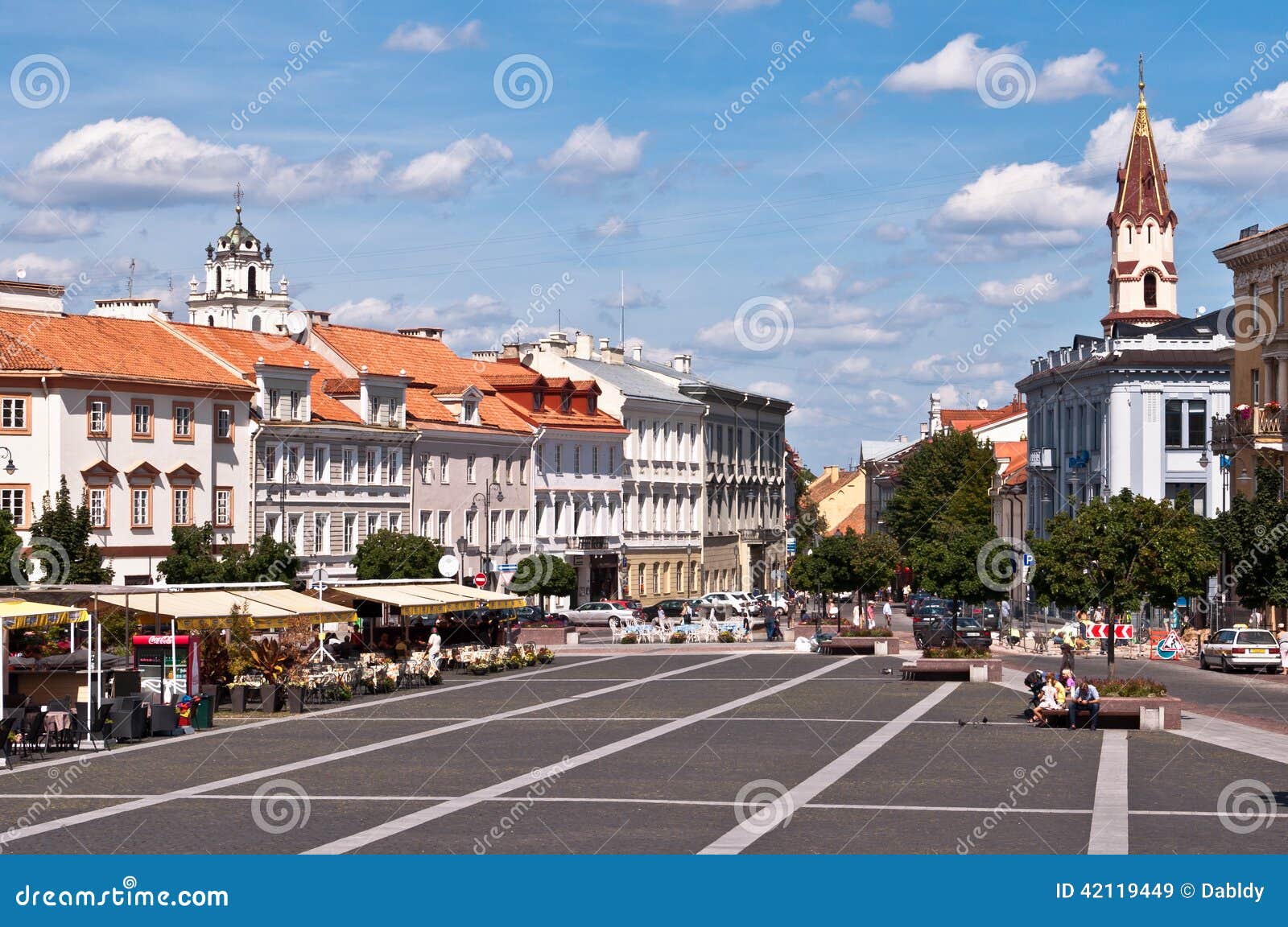 Vilnius Town Hall Square editorial stock image. Image of heritage ...