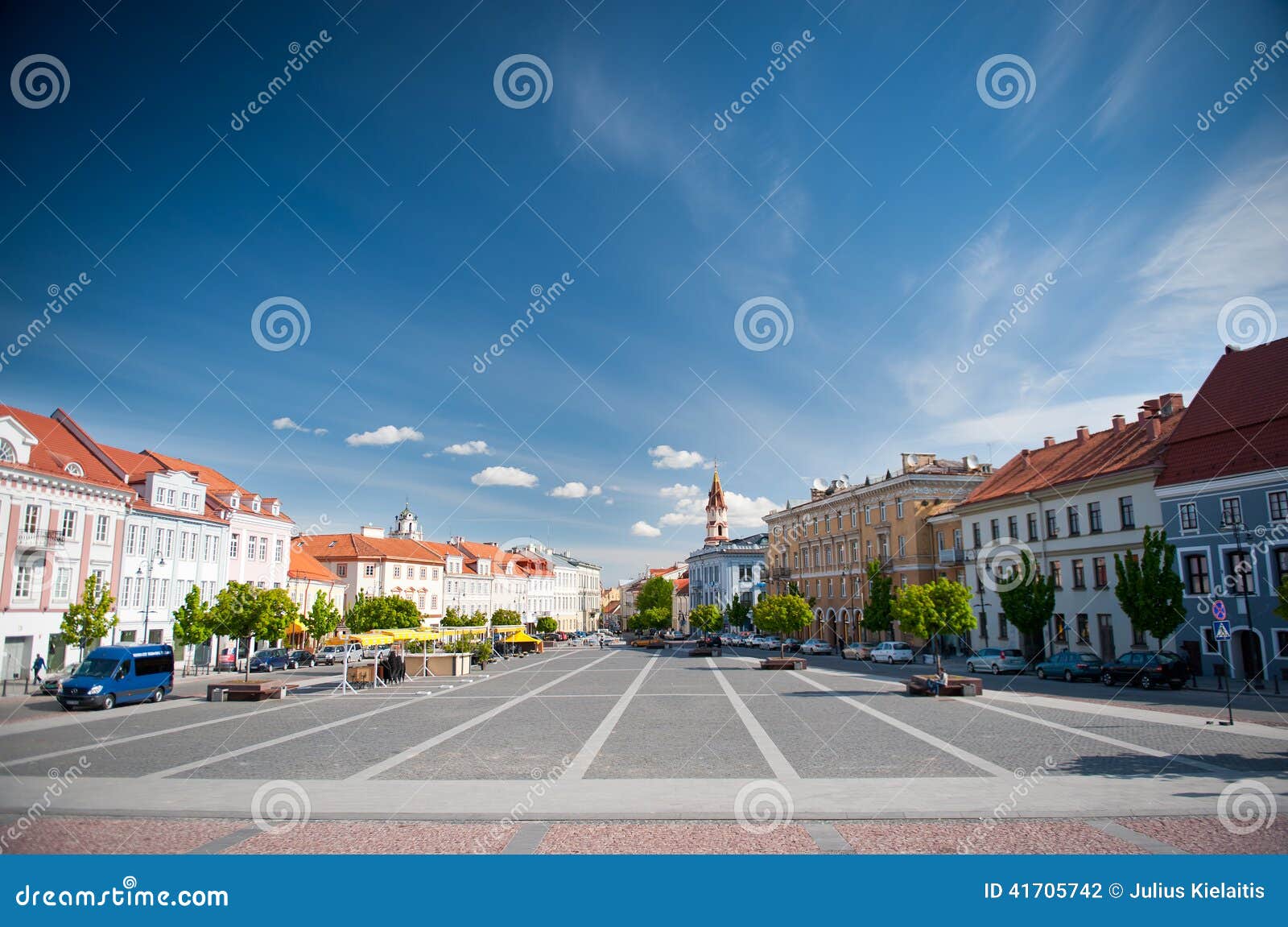 Vilnius Town Hall Square editorial photography. Image of architectural ...