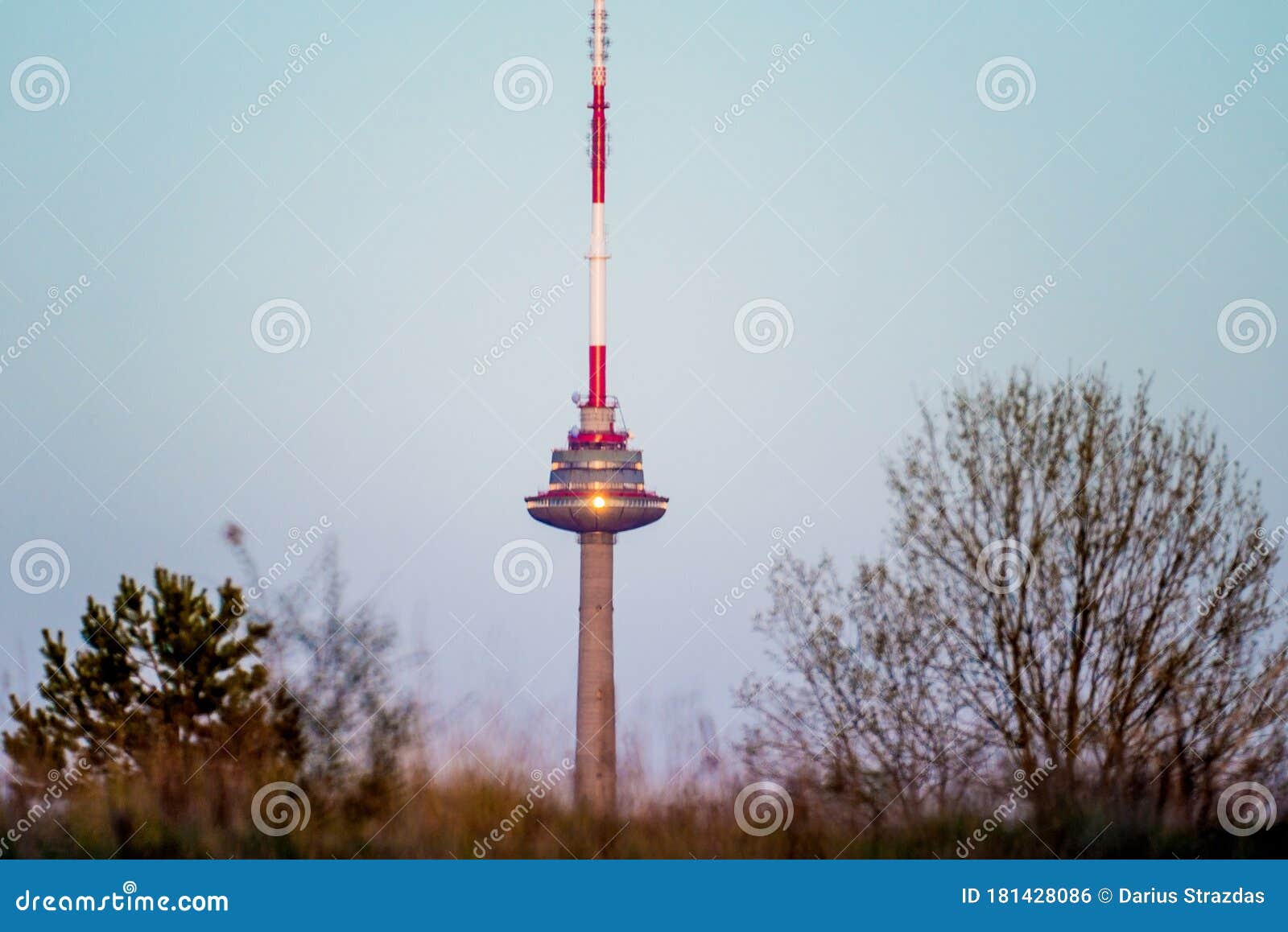 Vilnius TV tower stock photo. Image of tall, lithiania - 181428086