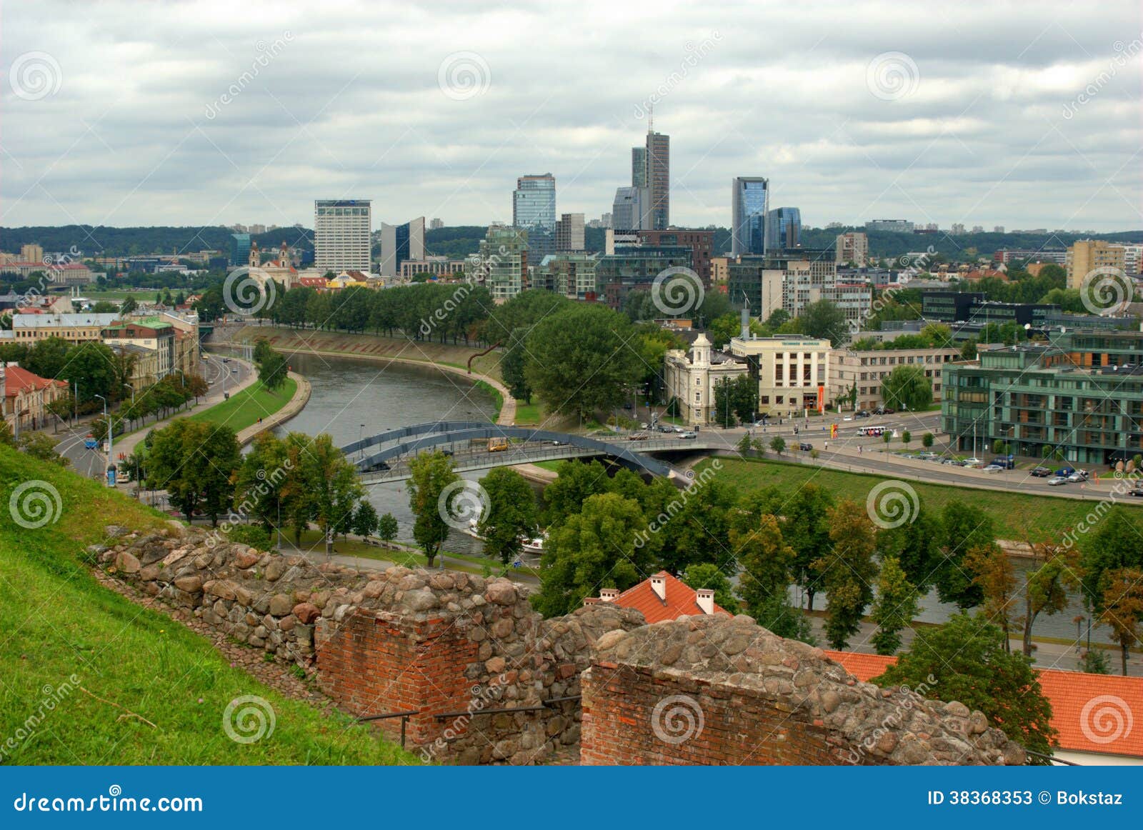 Vilnius. the View from Hill of Upper Castle Stock Image - Image of city ...