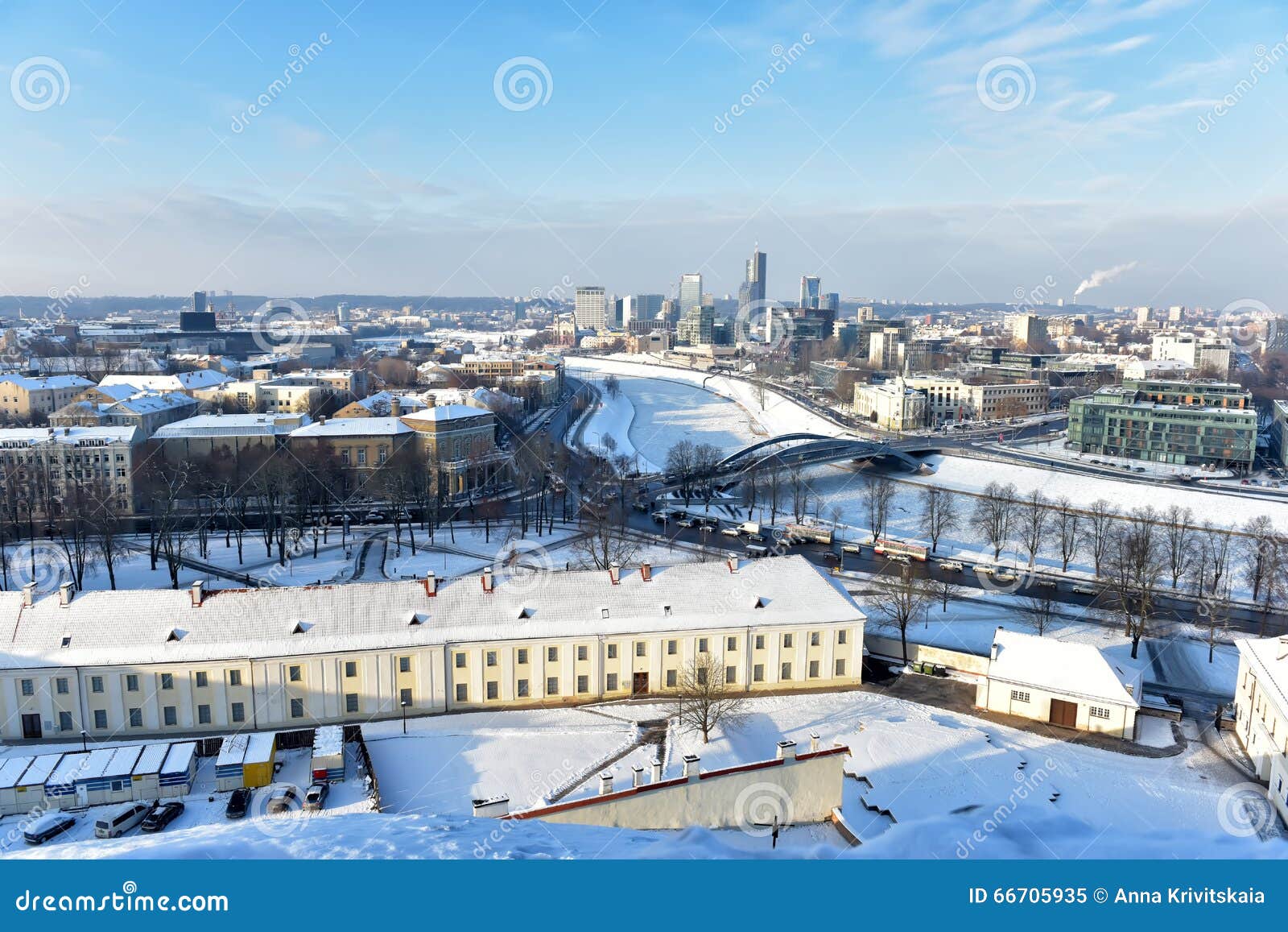 Vilnius in winter editorial image. Image of lithuanian - 66705935