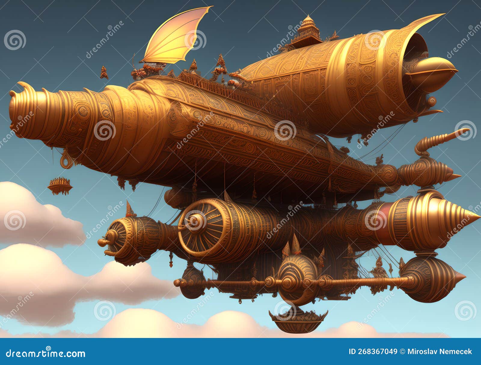 Vimana, Ancient Flying Machine, Generative AI Illustration Stock ...