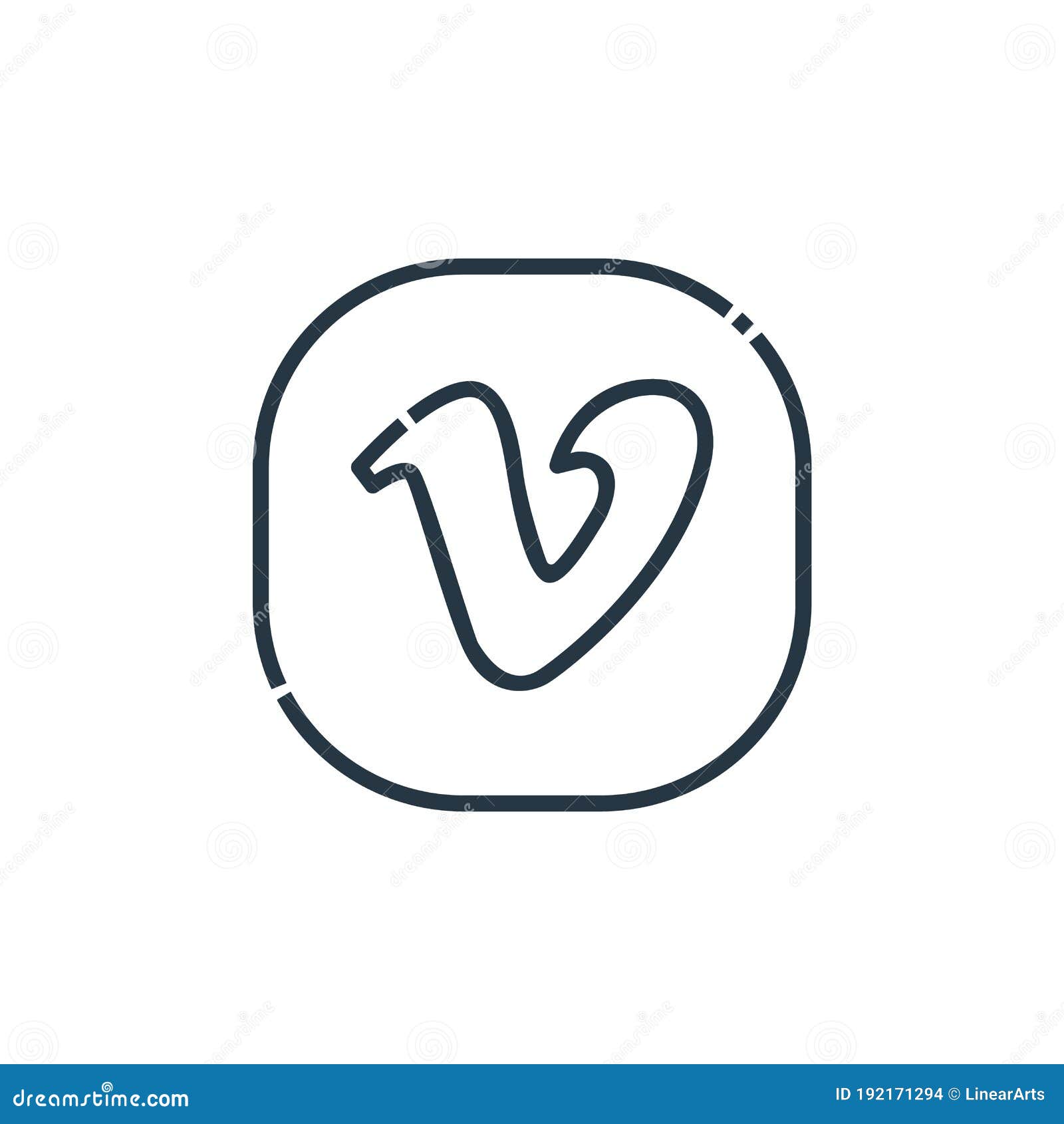 Vimeo Icon Logo Vector Button Design Isolated White Background ...