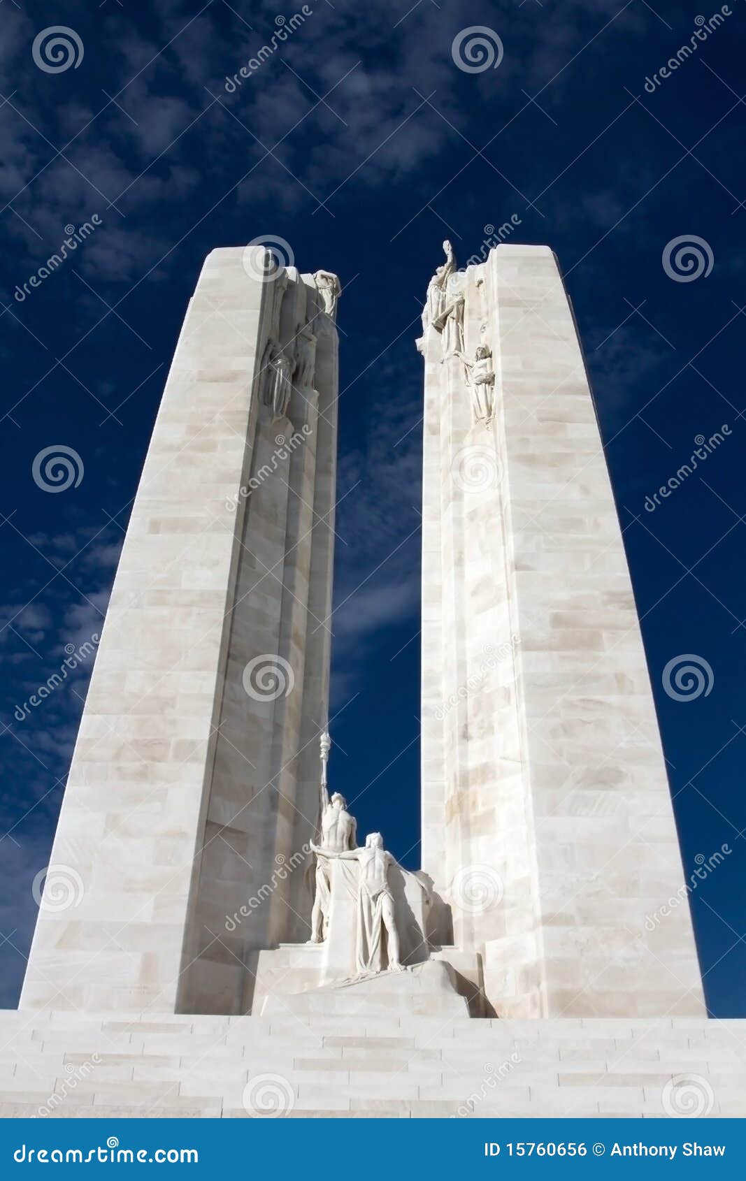 The Vimy World War One War Memorial in France Stock Photo - Image of ...