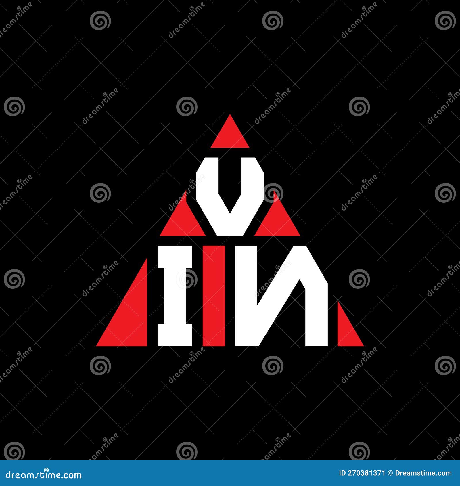 VIN Triangle Letter Logo Design With Triangle Shape. VIN Triangle Logo ...