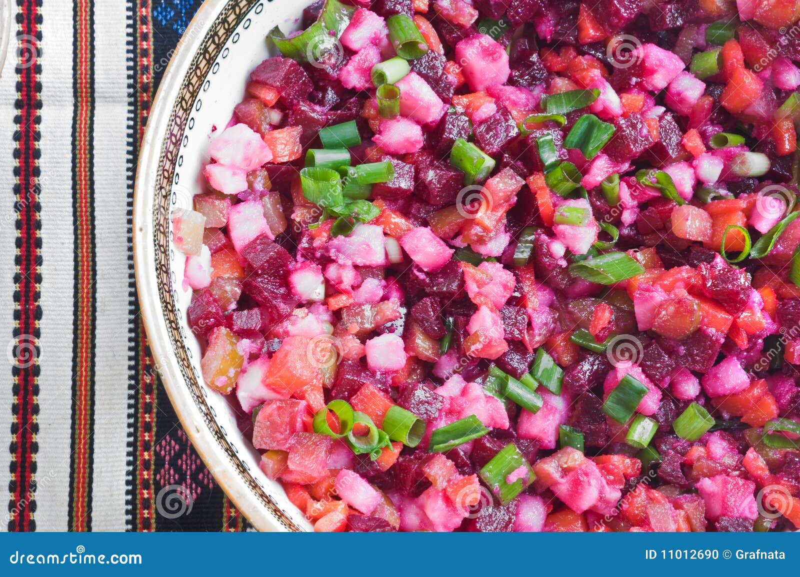 Vinaigrette Russe De Repas De Maison Photo stock - Image du oignon ...