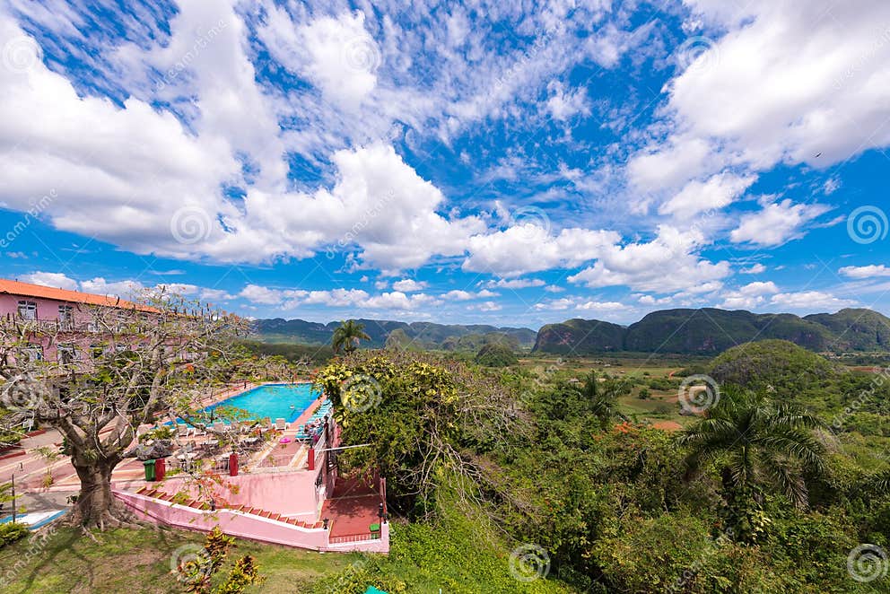 VINALES, CUBA - MAY 13, 2017: View of the Hotel and Vinales Valley ...