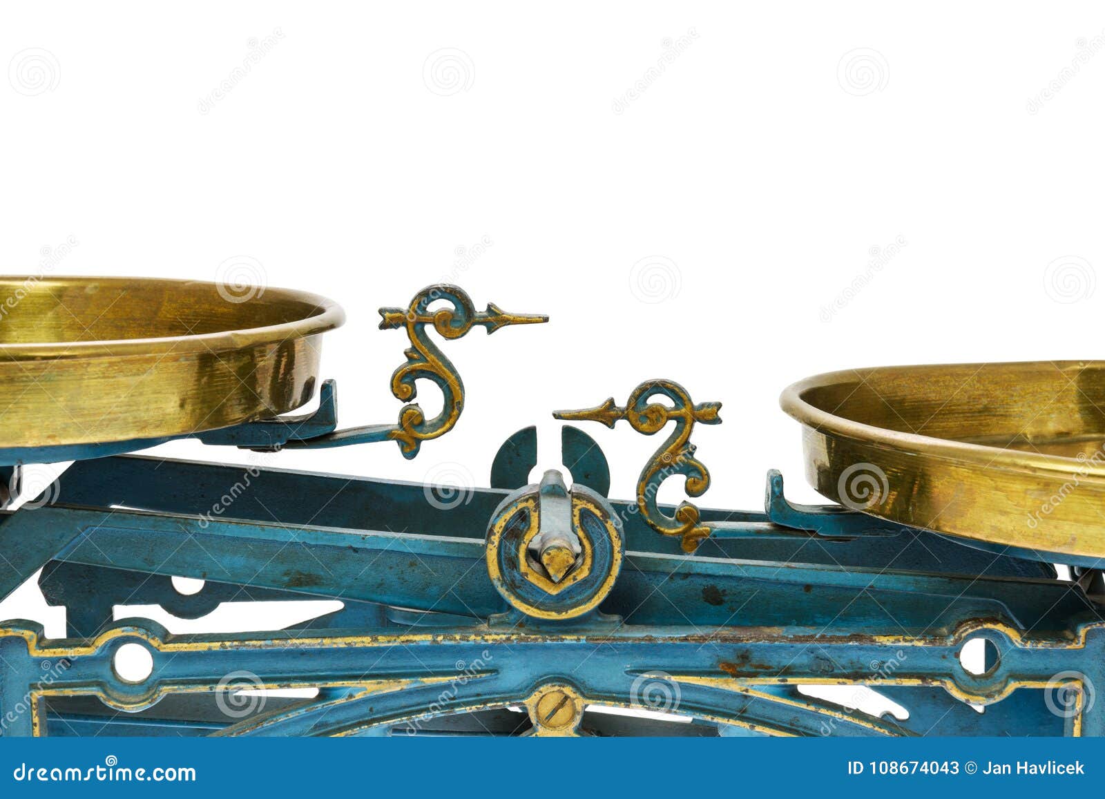 Old Scale Isolated on White Background Stock Image - Image of scale ...