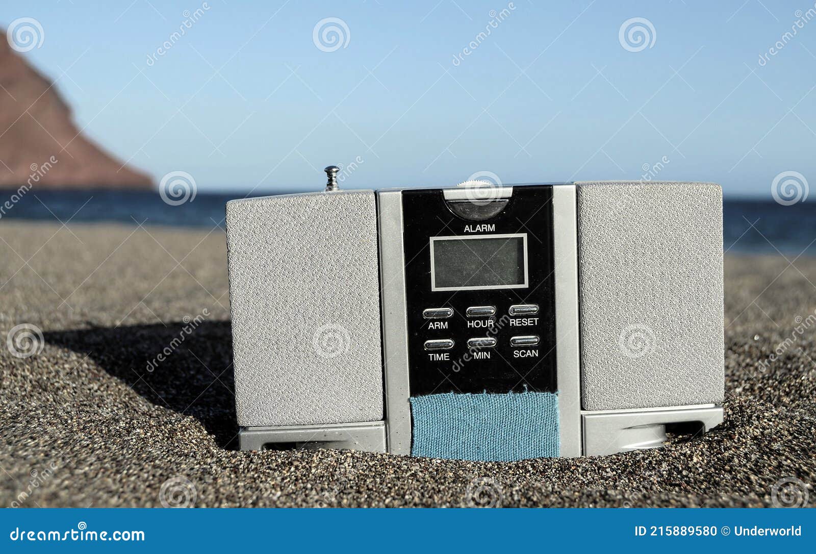 Vinatge Radio on the Beach stock photo. Image of radio - 215889580