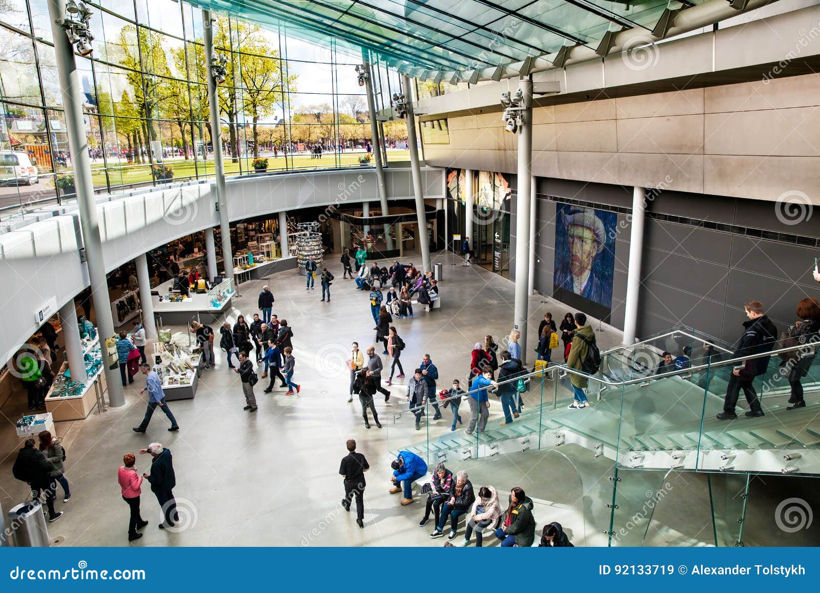 Vincent Van Gogh Museum Interior in Amsterdam, Netherlands Editorial ...