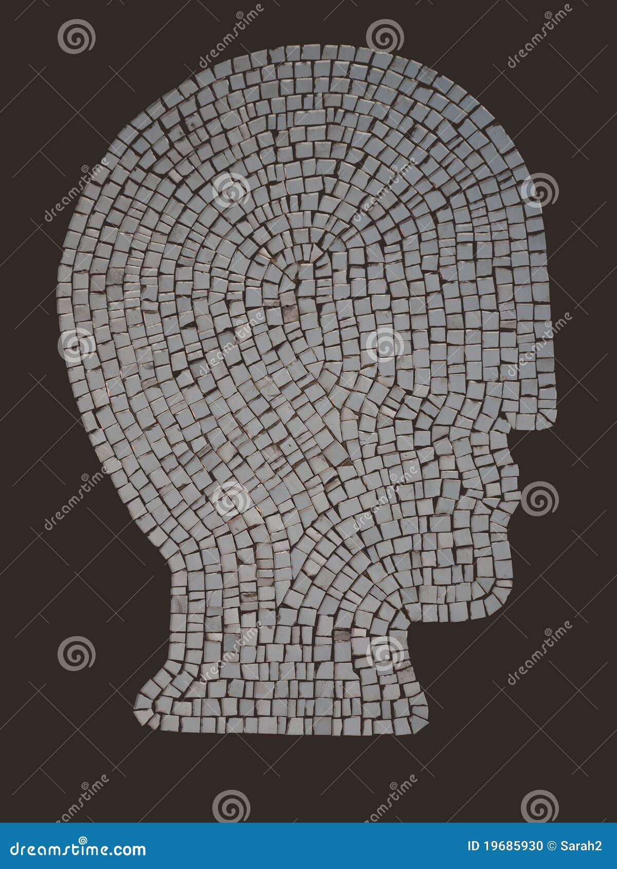 Vinci head mosaic stock photo. Image of italy, museum - 19685930